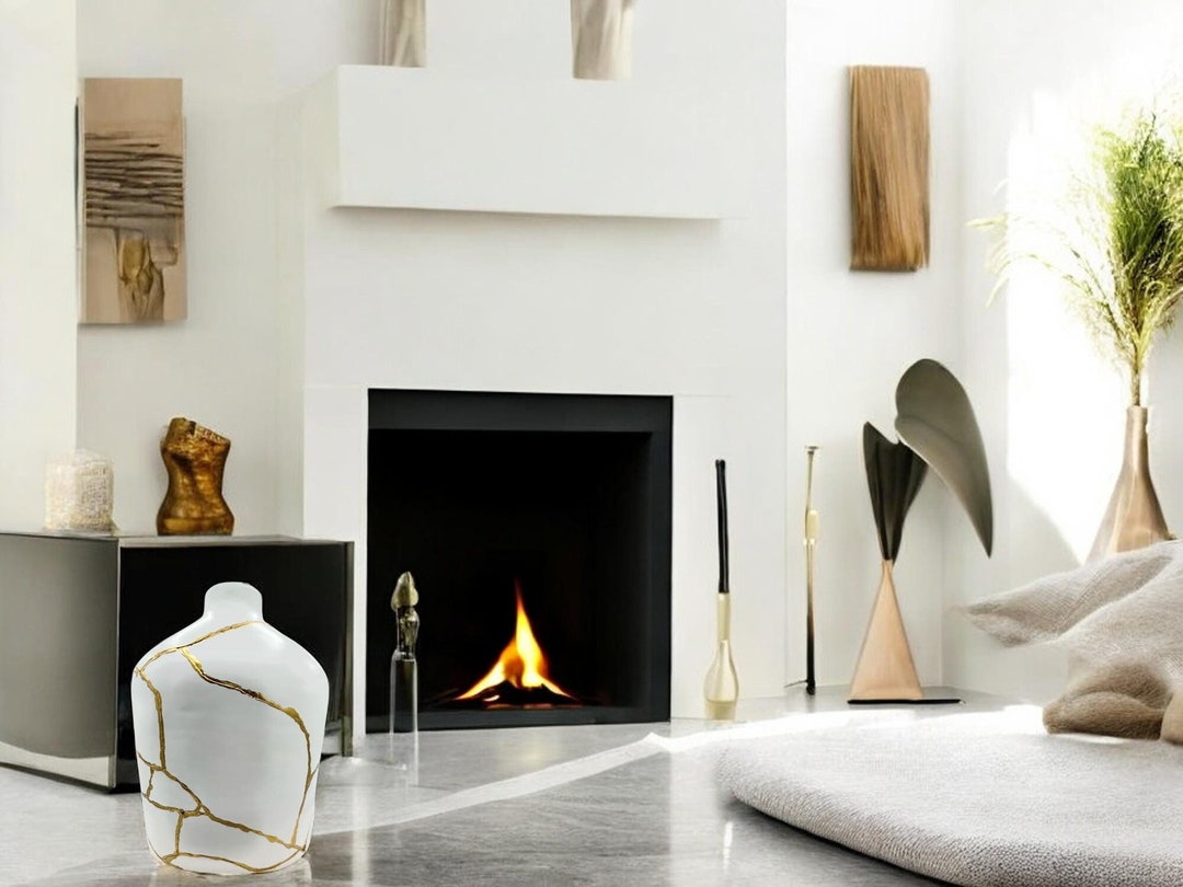 Giraffe Kintsugi Jug Large Floor Vase White/semi-gloss Broken Repaired ...