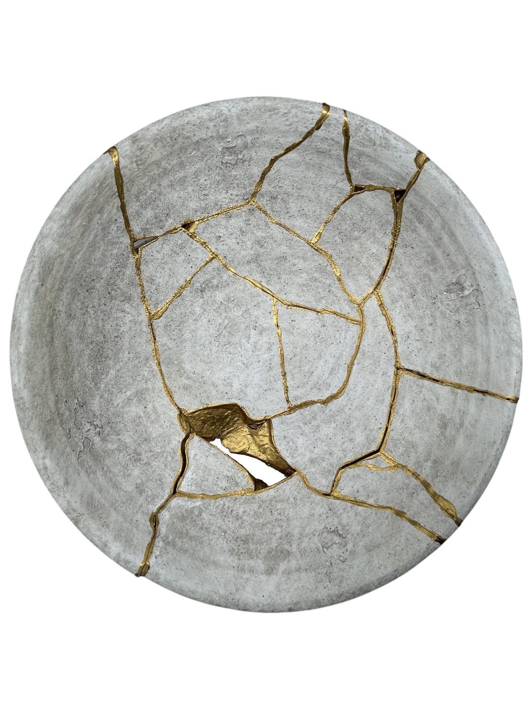 Kintsugi Low Bowl Wabi Sabi Broken Repaired Japanese Pottery Art Hand ...