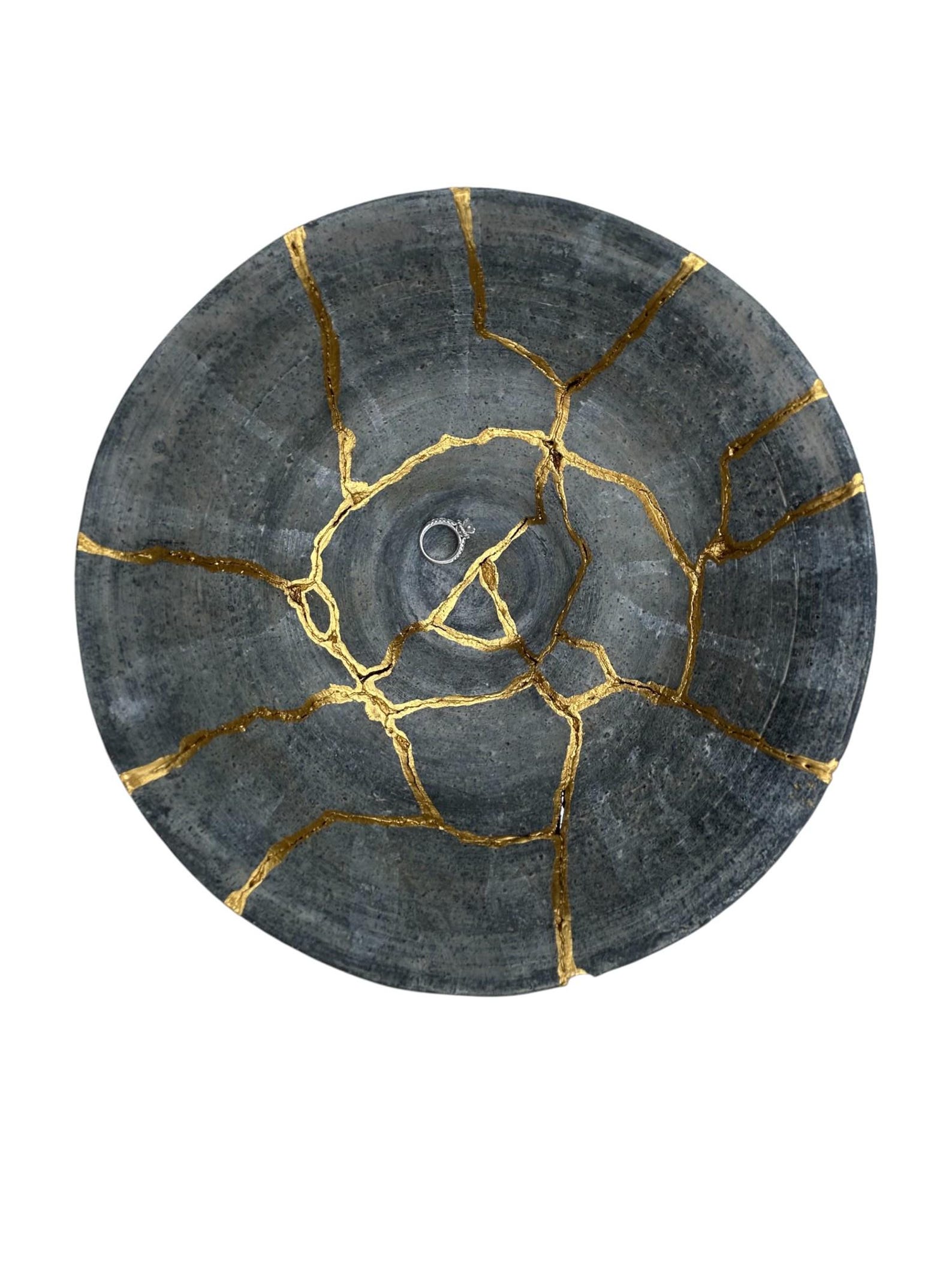 Kintsugi Rice Bowl - Wabi Sabi - Broken + Repaired Japanese Pottery Art ...