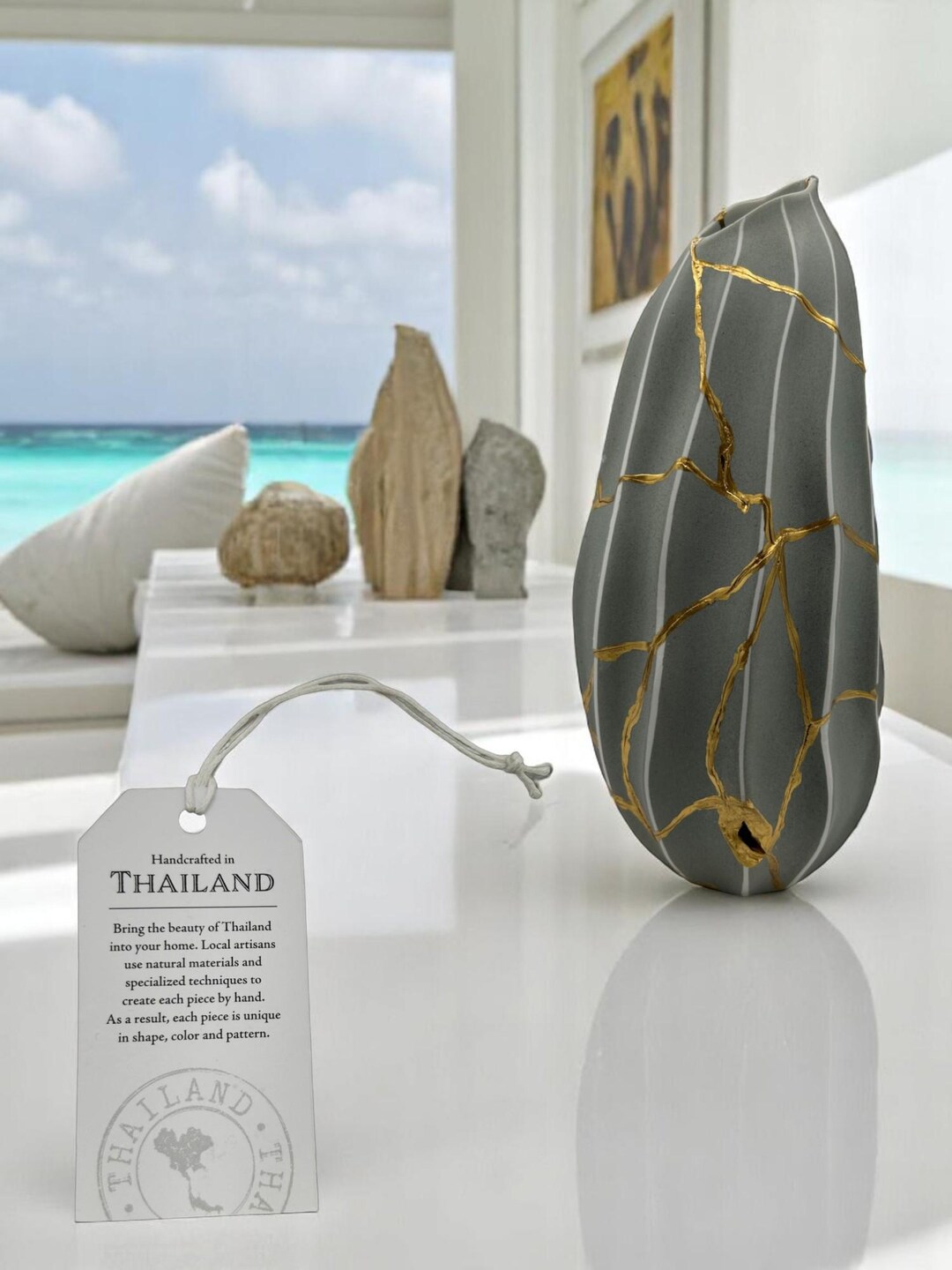 Melon Vase - Modern Kintsugi - Broken + Repaired Japanese Pottery ...