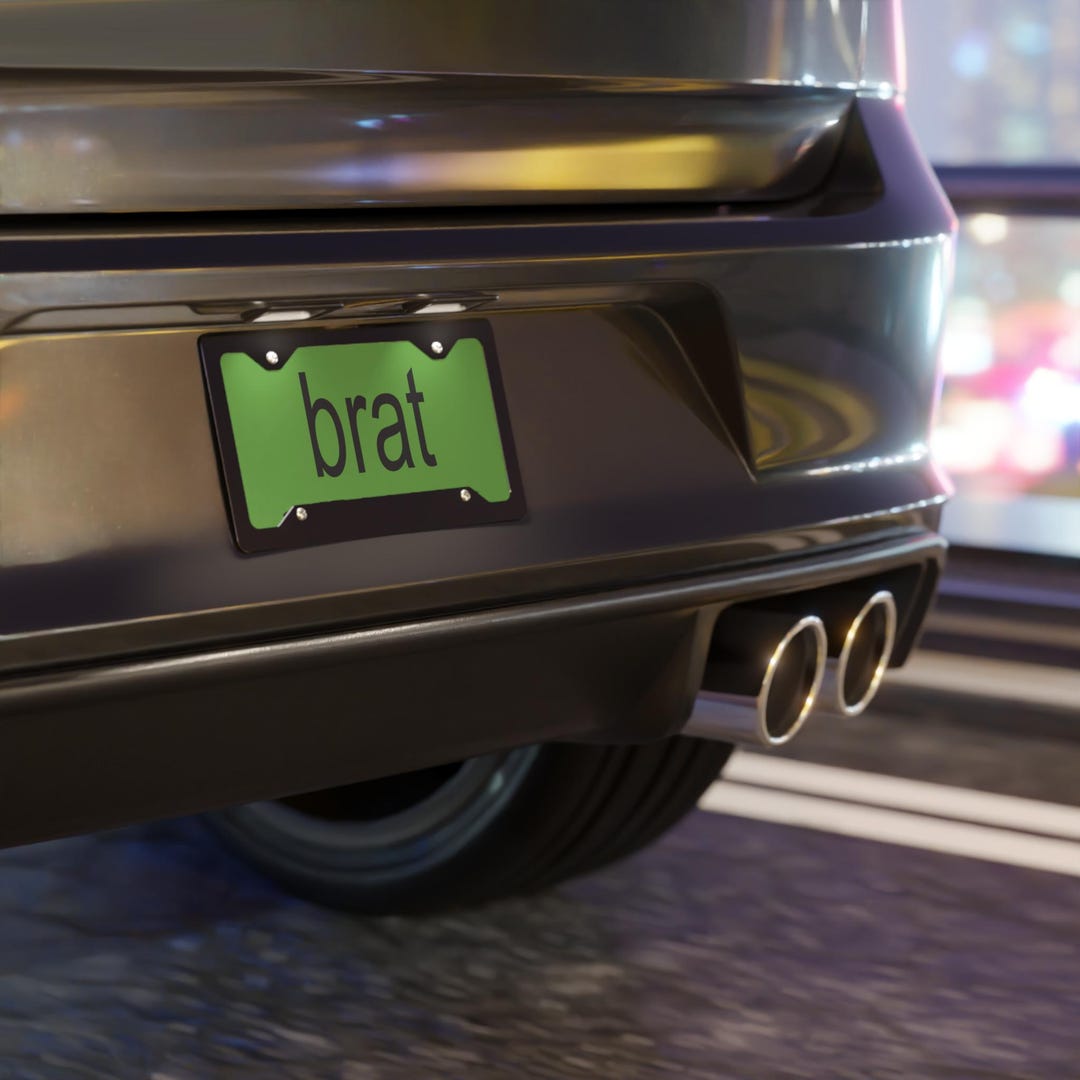 Brat Vanity License Plate Birthday/party/celebration/event Car/vehicle ...
