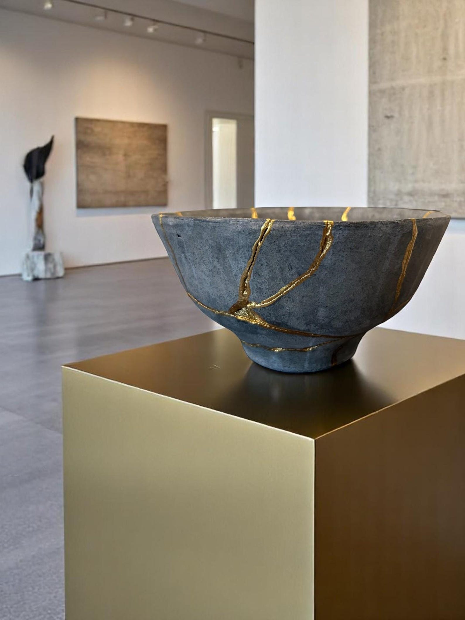 Kintsugi Rice Bowl - Wabi Sabi - Broken + Repaired Japanese Pottery Art ...