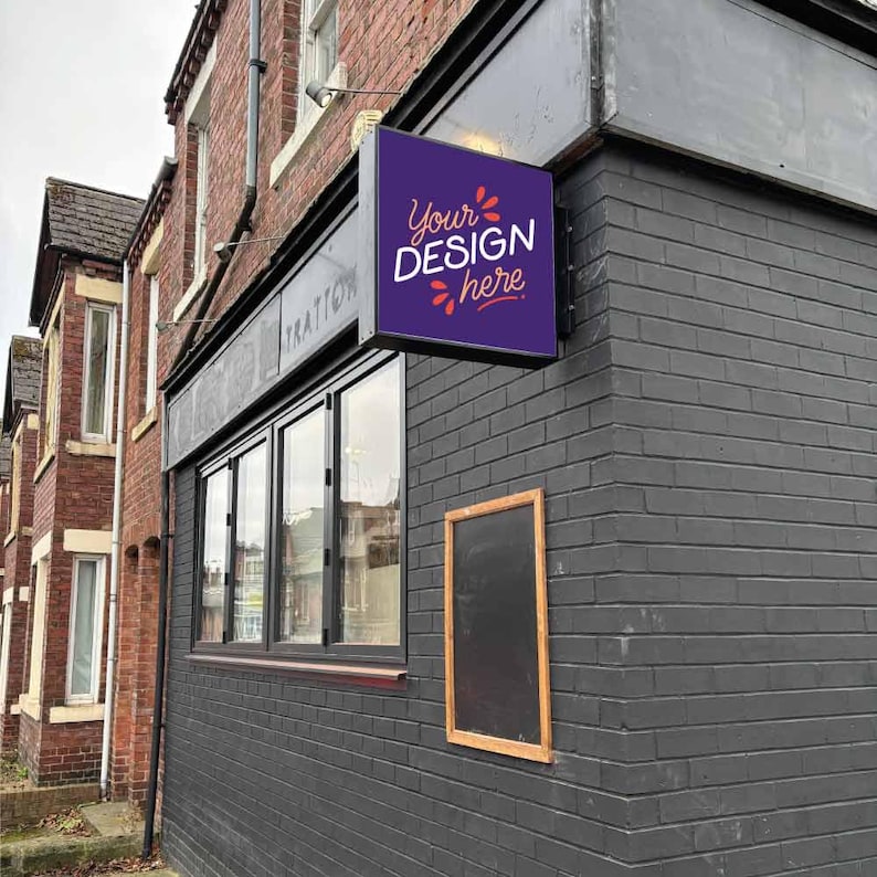 Projecting Sign Projecting Light Box Shop Sign Illuminated Cool White ...