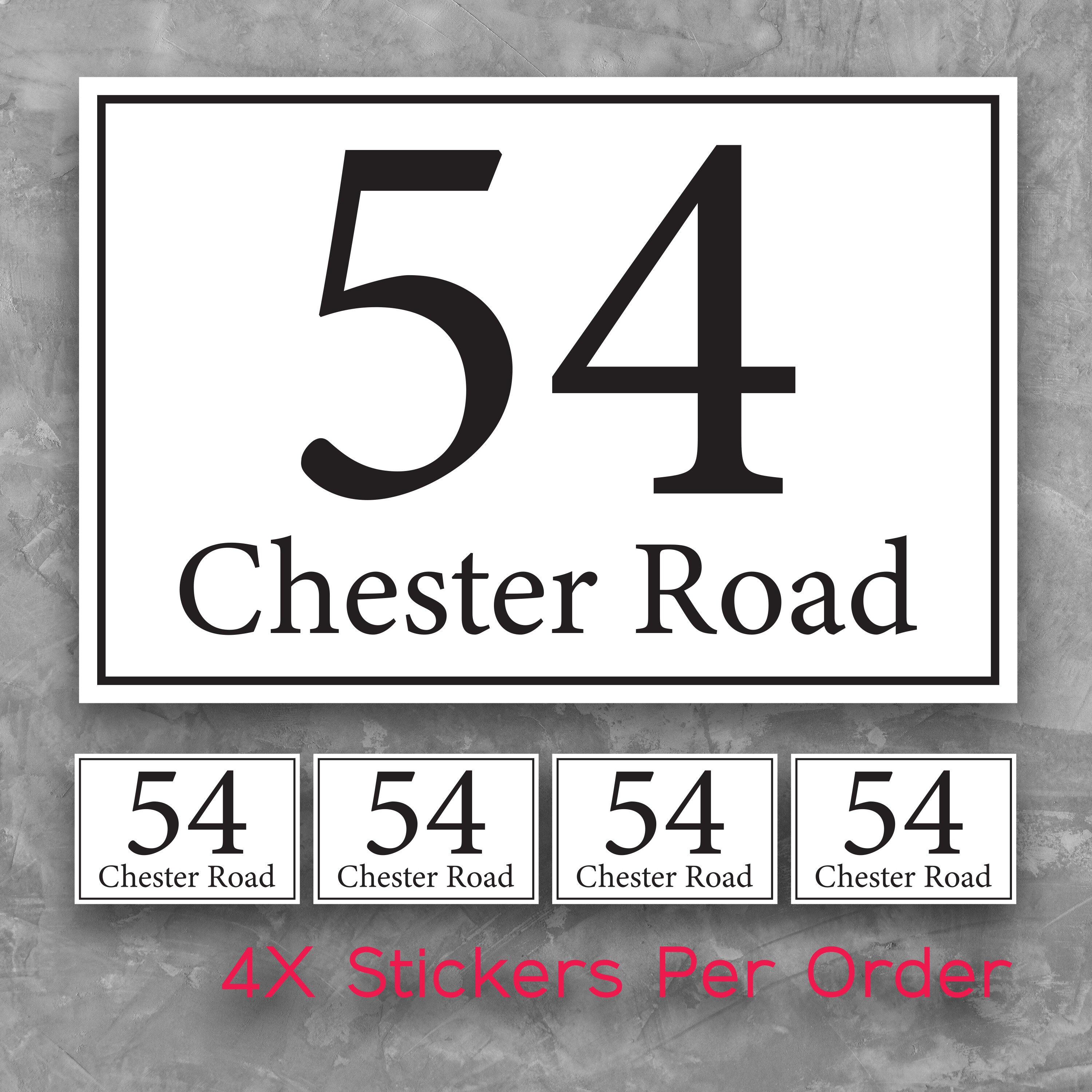 Personalized Wheelie Bin Decal Stickers House Address Decals Street ...