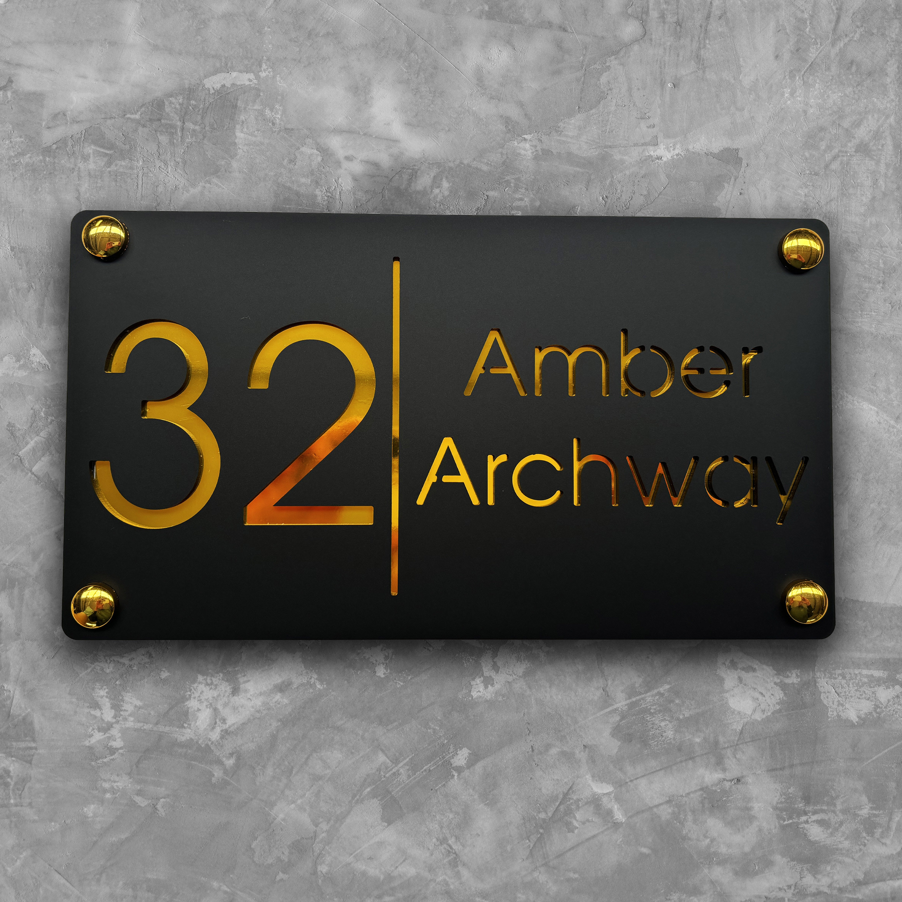 House Number and Name Wall Plaque UK Precision Cut Acrylic House Number ...