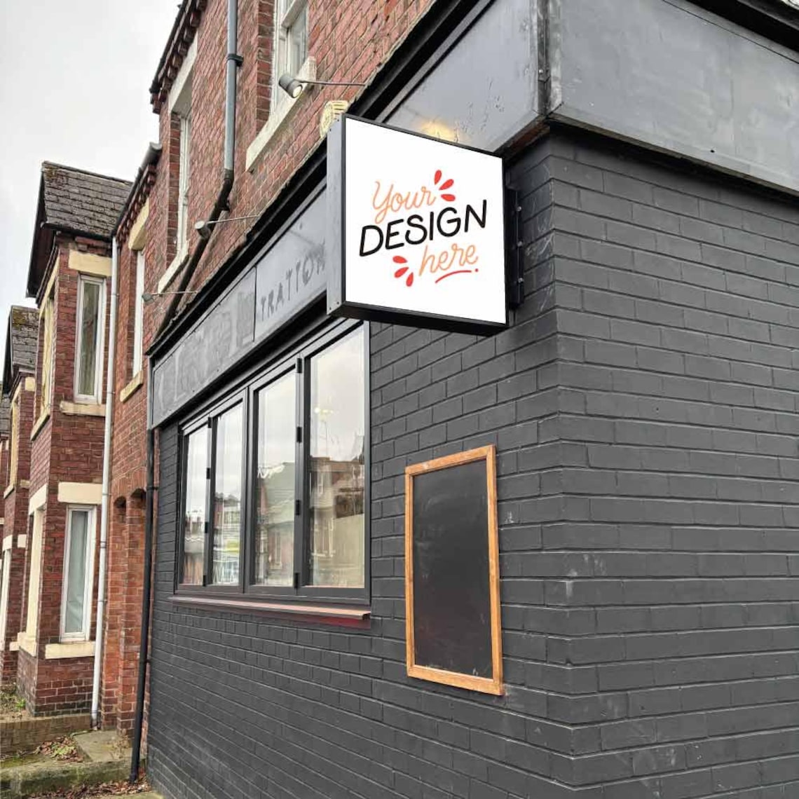 Projecting Sign Projecting Light Box Shop Sign Illuminated Cool White ...