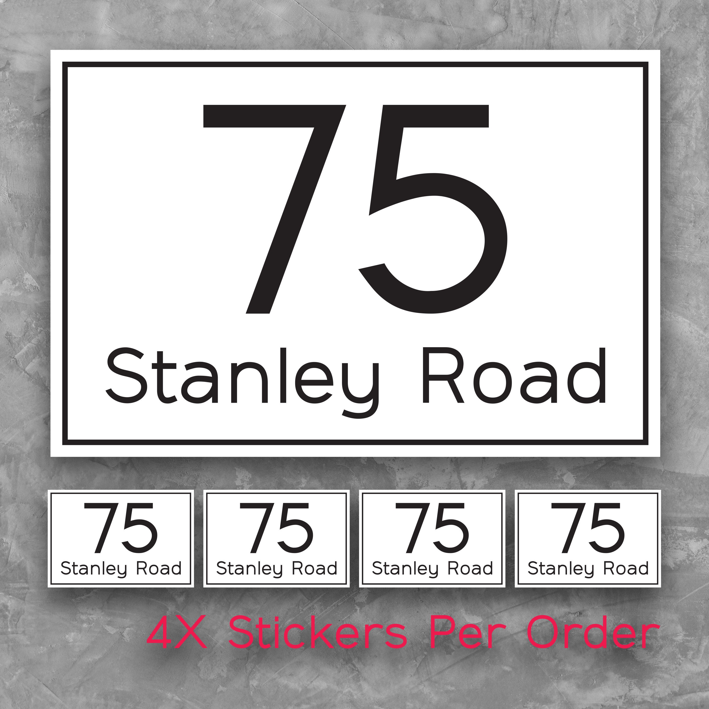 Personalized Wheelie Bin Decal Stickers House Address Decals Street ...