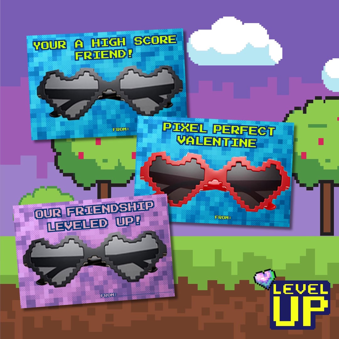 Non Candy Valentine Party Favor, Pixel Gamer Sunglasses, Classroom ...