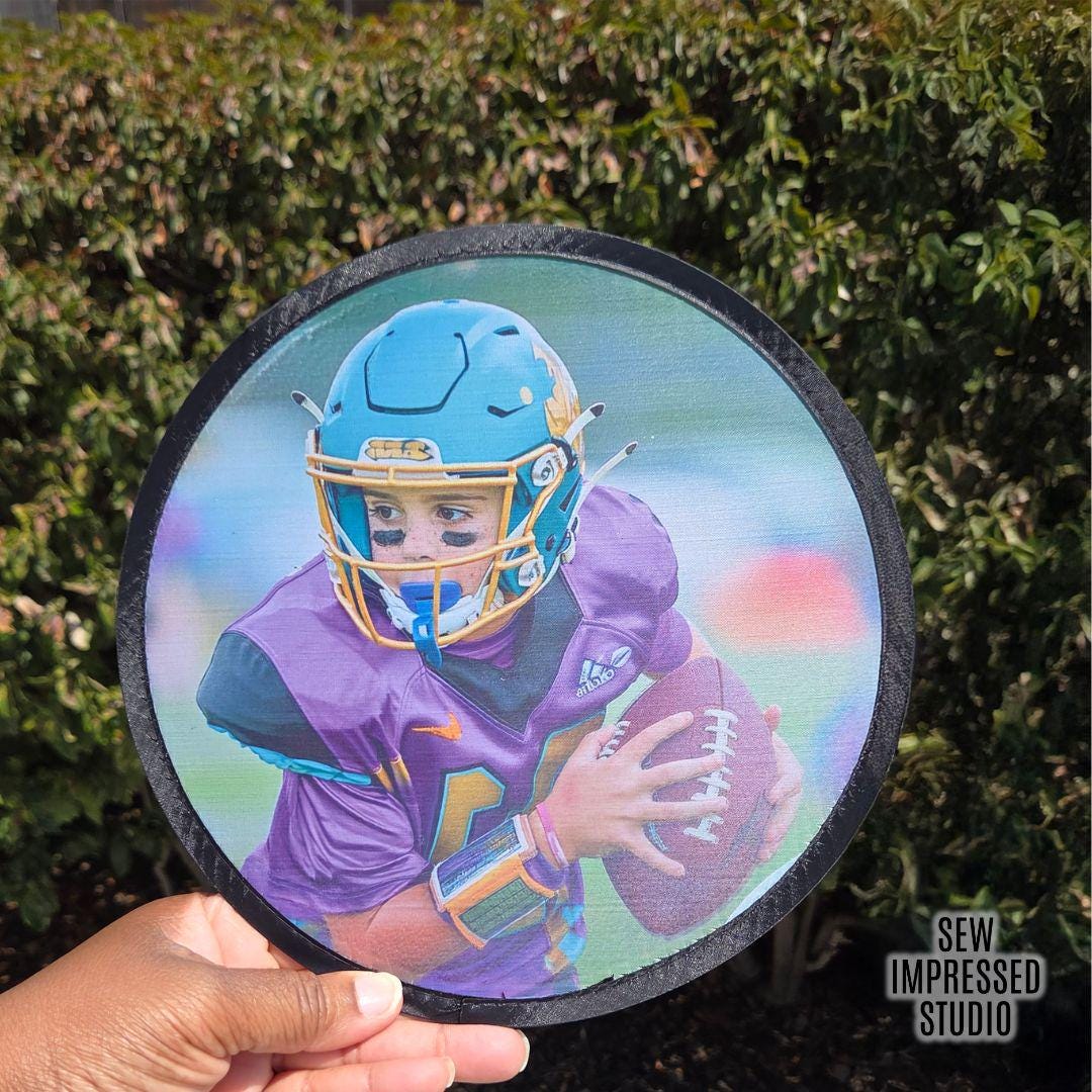 Personalized Sports Fan, Foldable Fan With Photo & Pouch, Custom Team ...