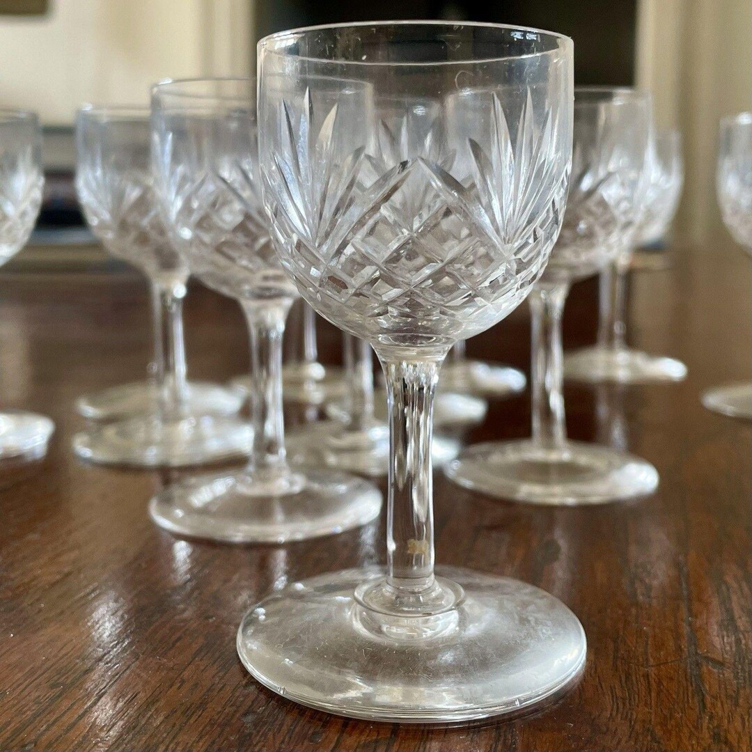 Vintage Crystal Glasses. Set of 12 Webb Corbett Glasses From 1950s or ...
