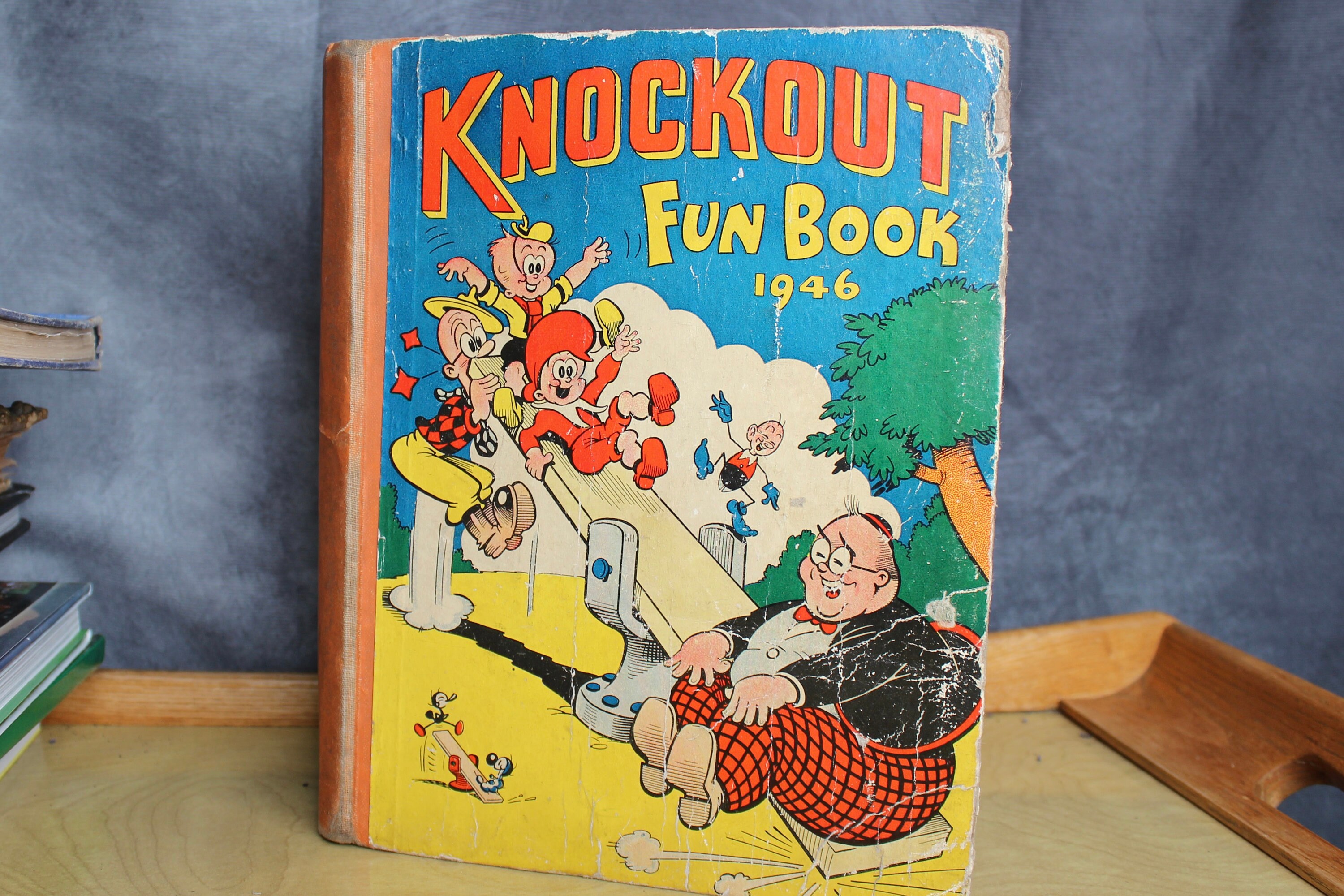 1946 Knockout Fun Book Vintage Illustrated Children's Book 1940s, Large Hardback Picture Book ...