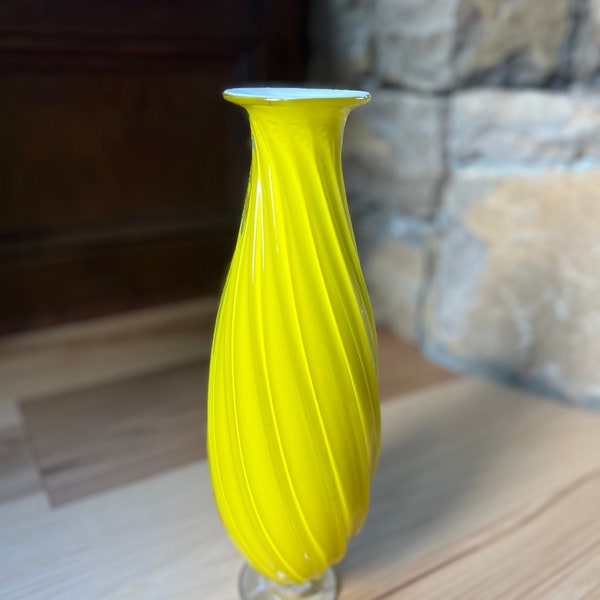 Tall Yellow Vase - Etsy