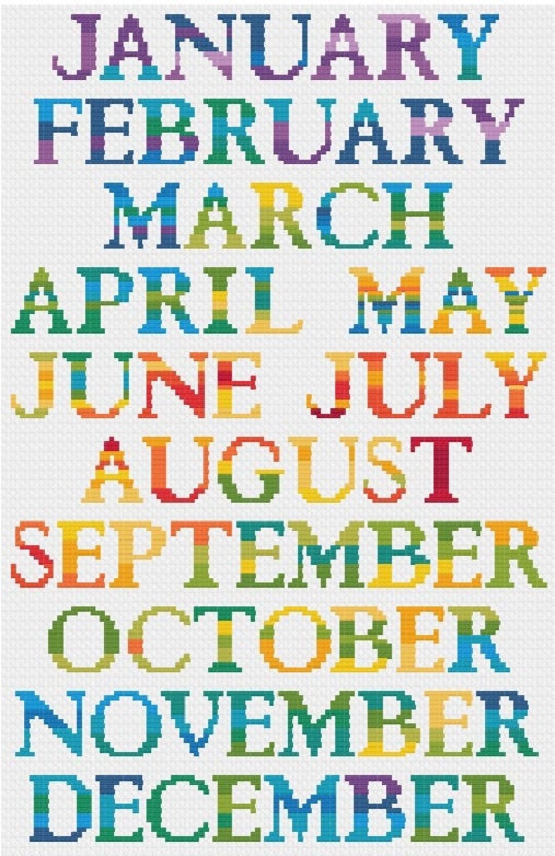 Temperature Typography Cross Stitch Pattern PDF - INSTANT DOWNLOAD - Etsy