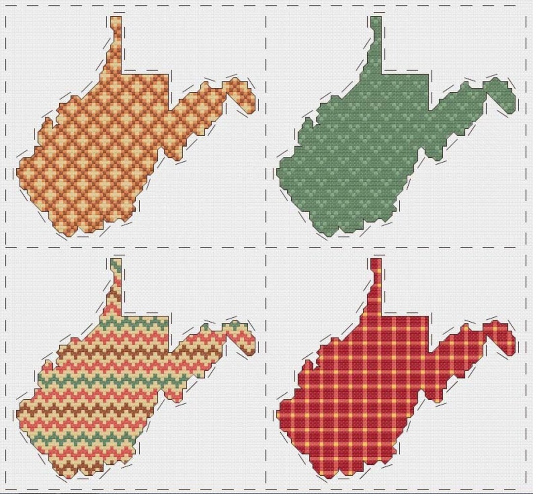 West Virginia Cross Stitch Sampler - PDF Pattern INSTANT DOWNLOAD - Etsy
