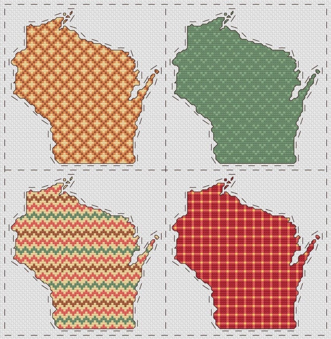 Wisconsin Cross Stitch Sampler - PDF Pattern INSTANT DOWNLOAD - Etsy