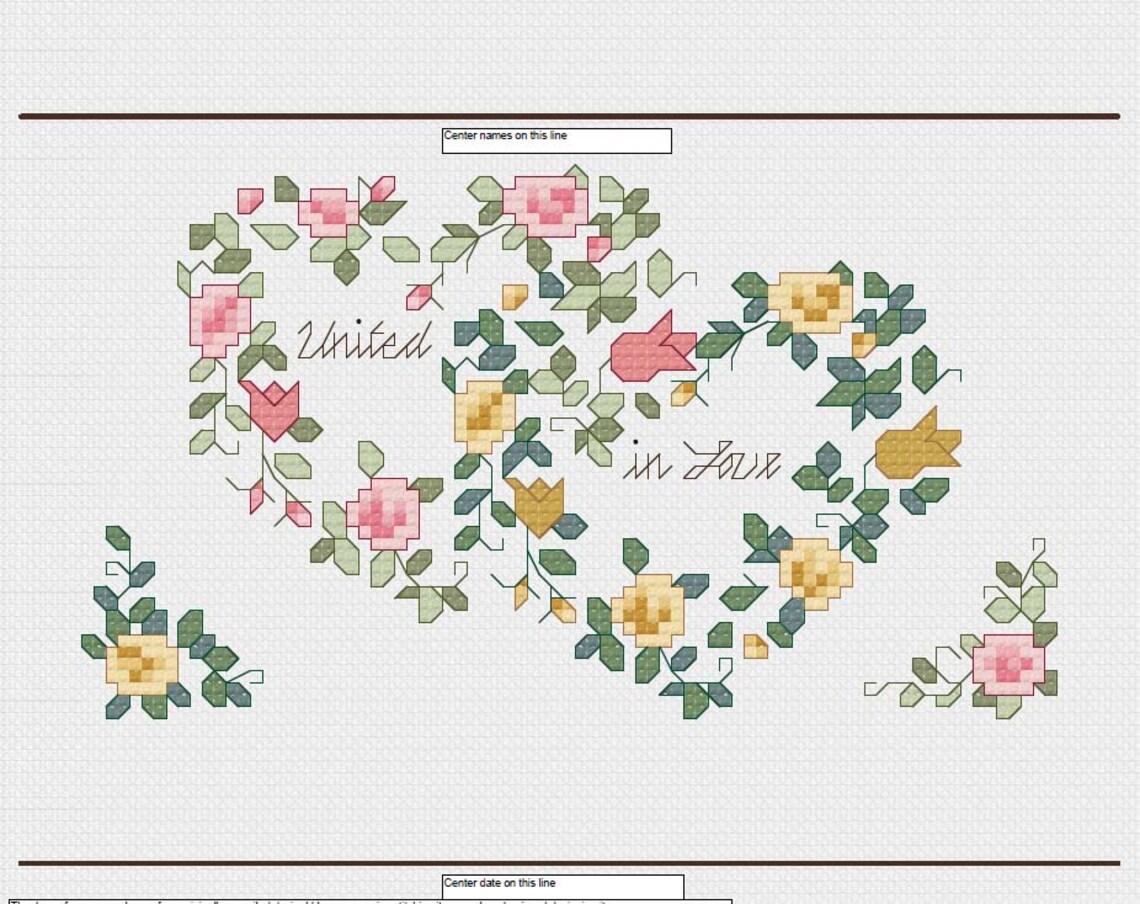 BLANK Wedding Cross Stitch Pattern Instant Download PDF | Etsy