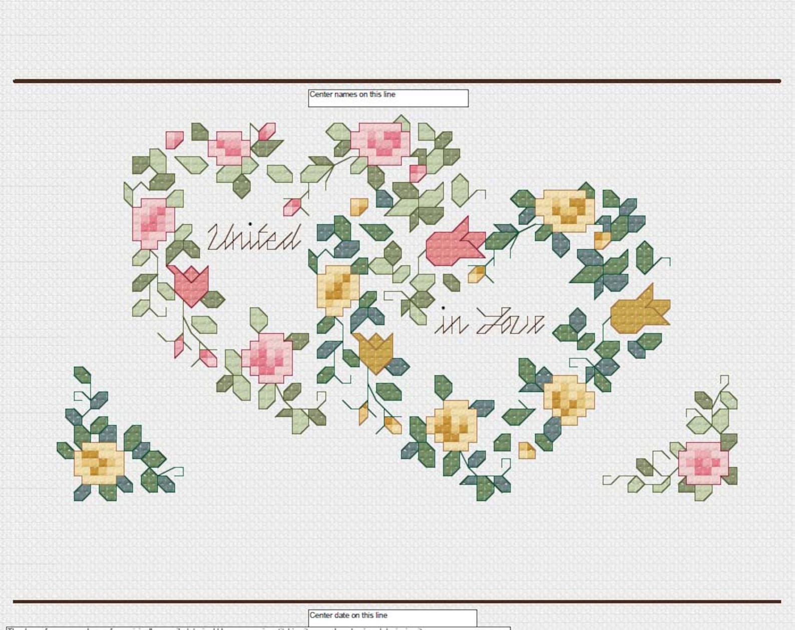BLANK Wedding Cross Stitch Pattern Instant Download PDF | Etsy