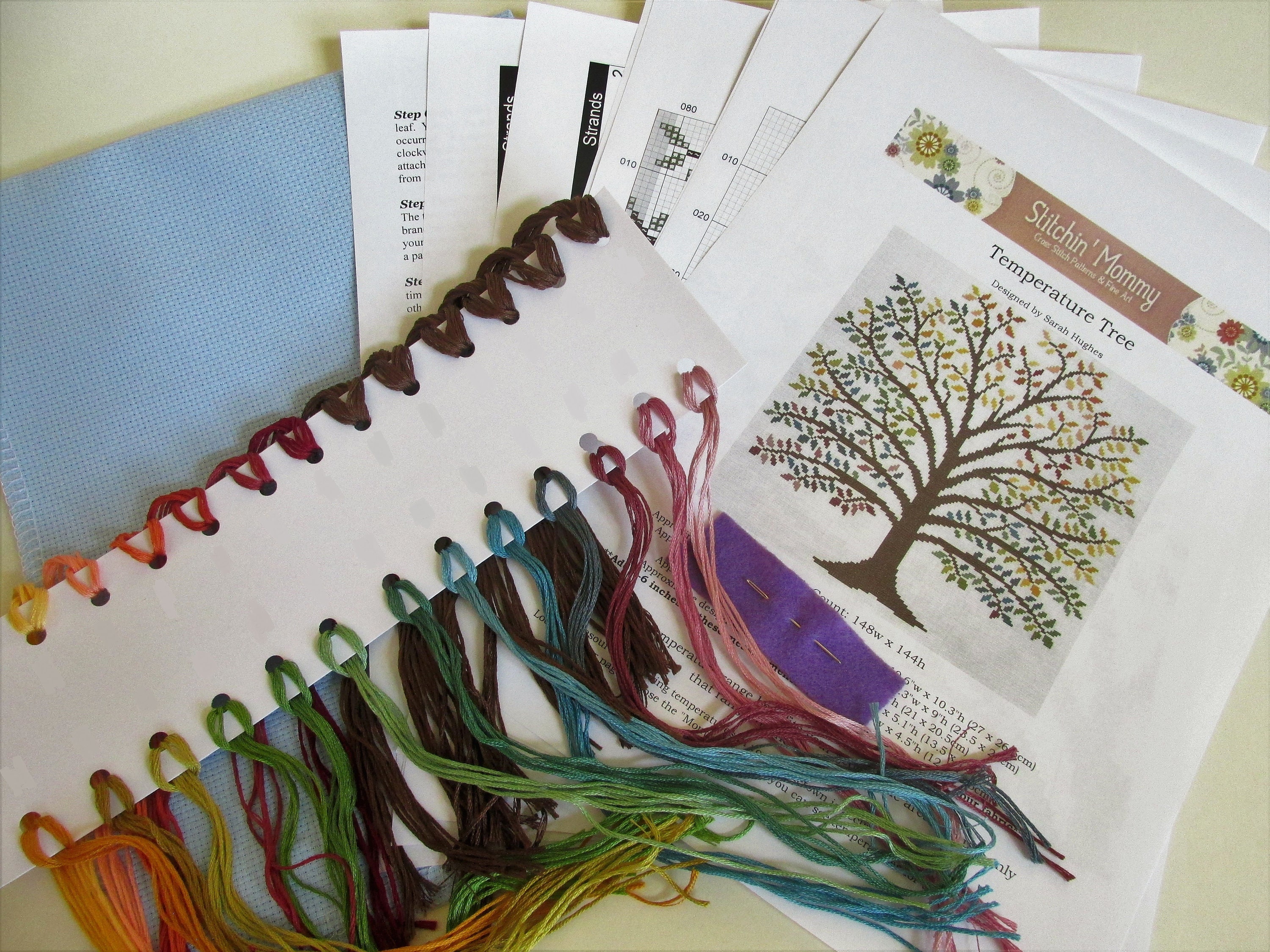 Temperature Tree Cross Stitch KIT - Etsy UK