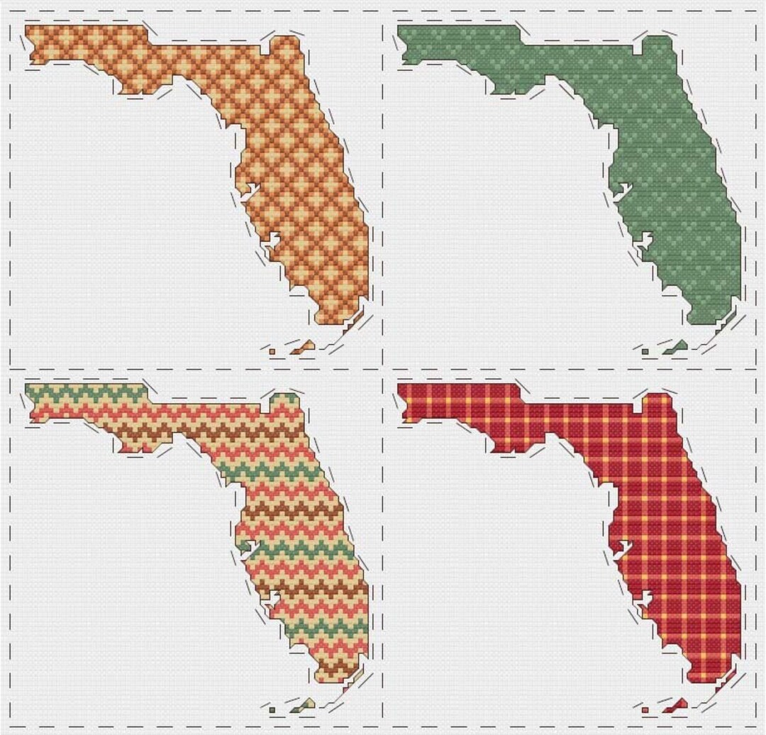 Florida Cross Stitch Sampler - PDF Pattern INSTANT DOWNLOAD - Etsy
