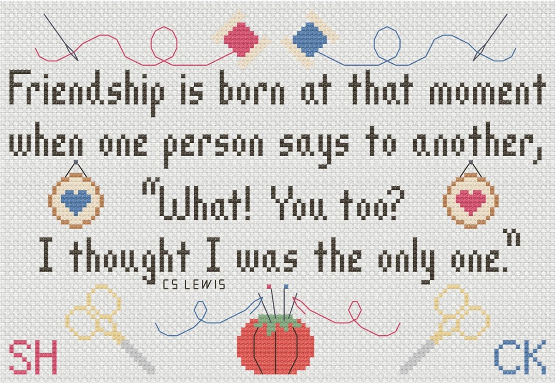 Friendship - PDF Cross Stitch Pattern - INSTANT DOWNLOAD - Etsy