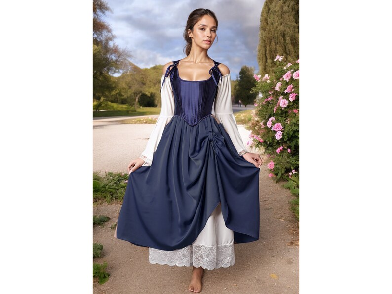 Ren Faire Dress, Medieval Costume,renaissance Dress,prairie Dress,ren ...