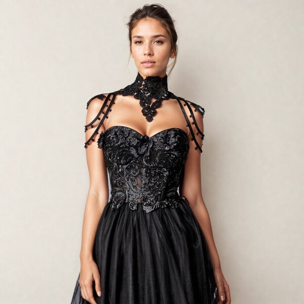 Gothic Prom Dress - Etsy