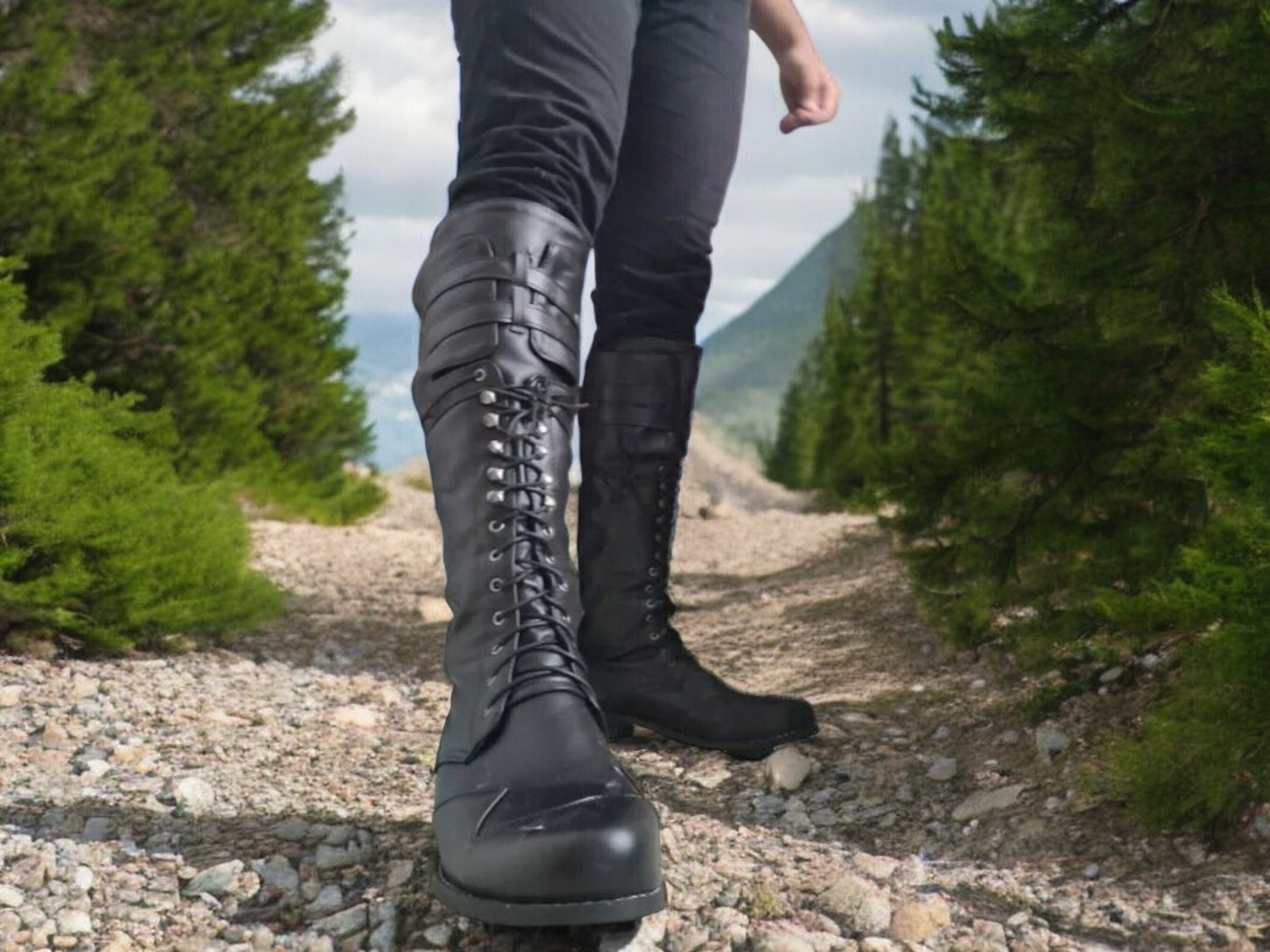 Lace up Ren Faire Boots,renaissance Boots,pirate Boots,medieval Boots ...