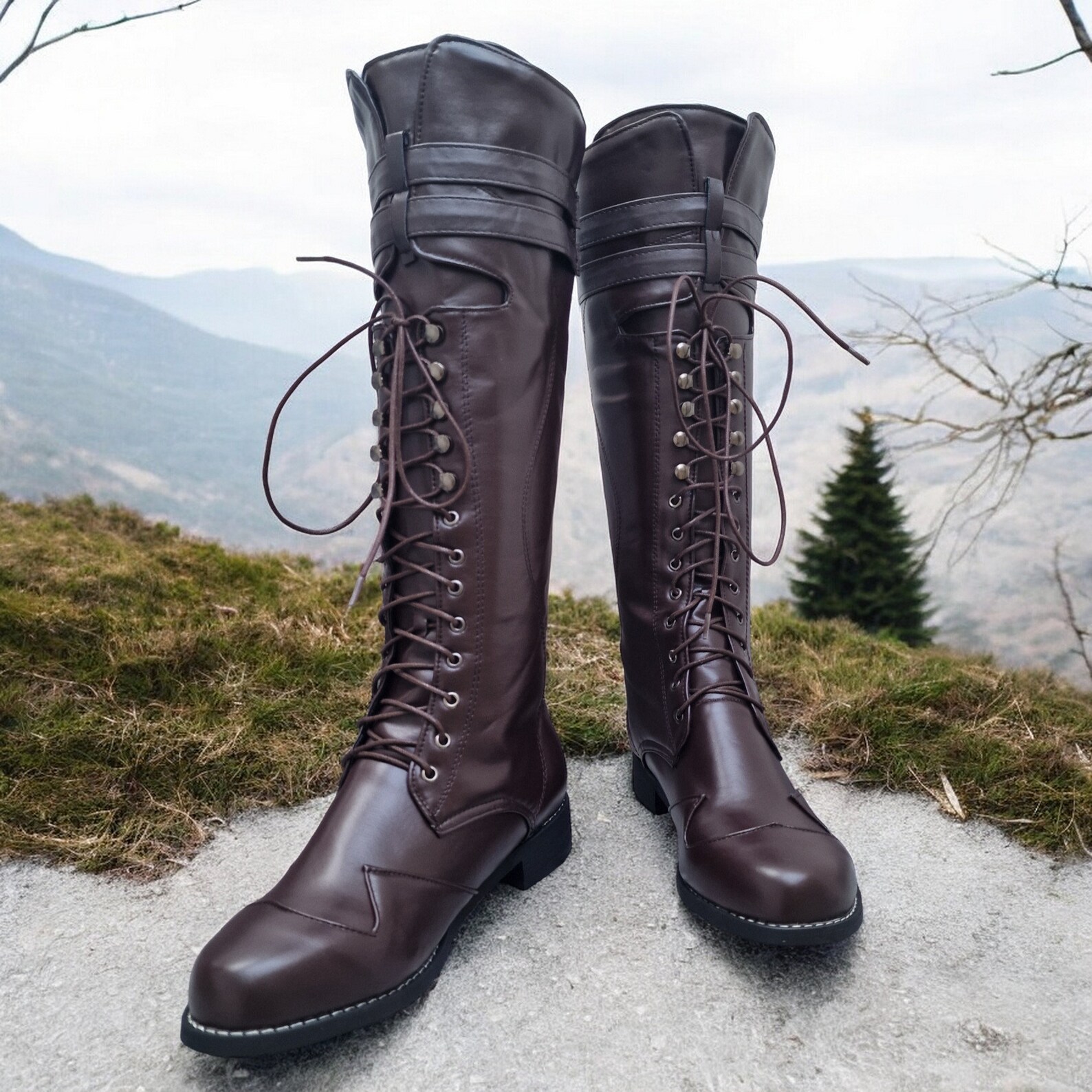 Lace up Ren Faire Boots,renaissance Boots,pirate Boots,medieval Boots ...