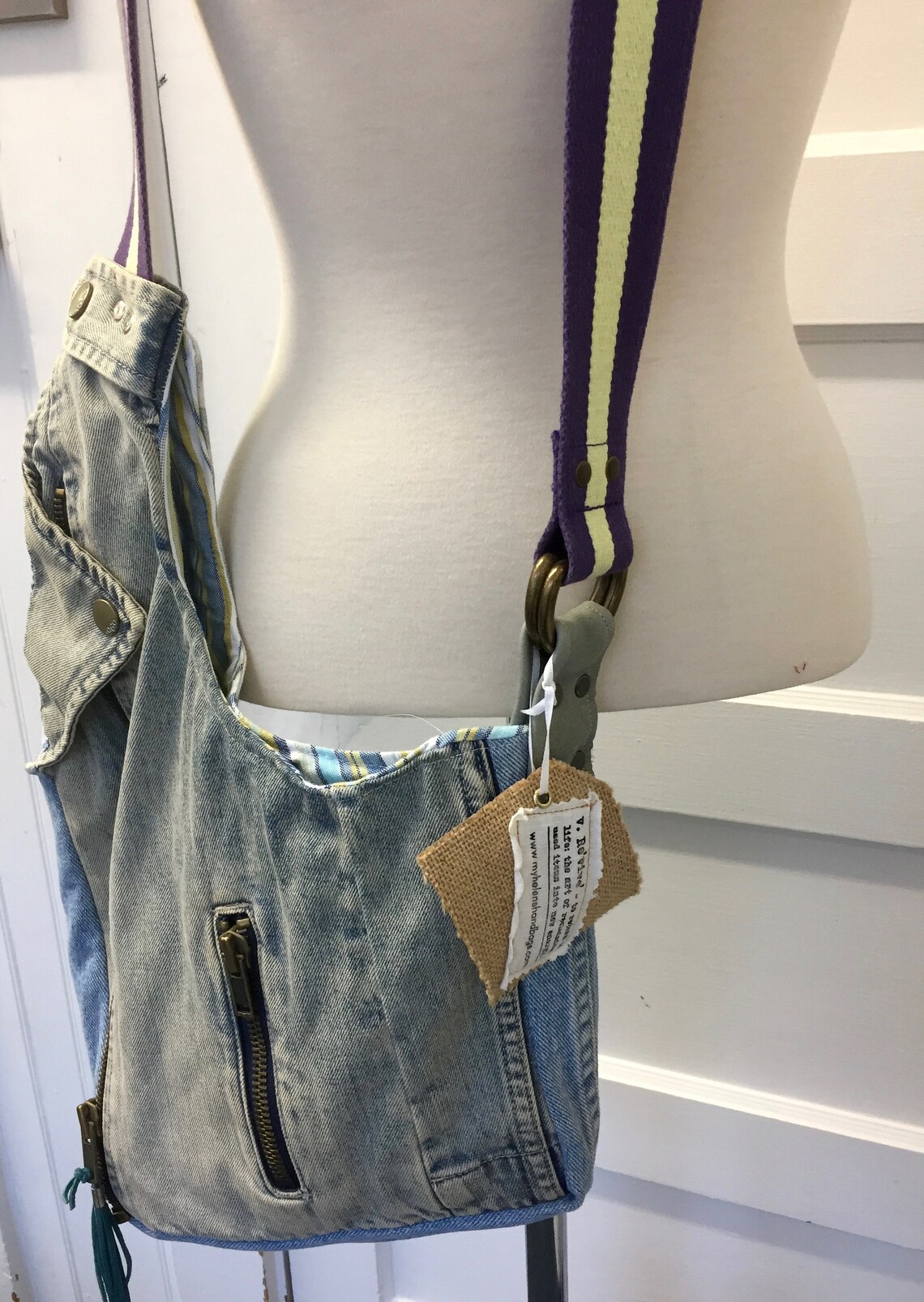 Upcycled Jean Jacket Purse - Etsy