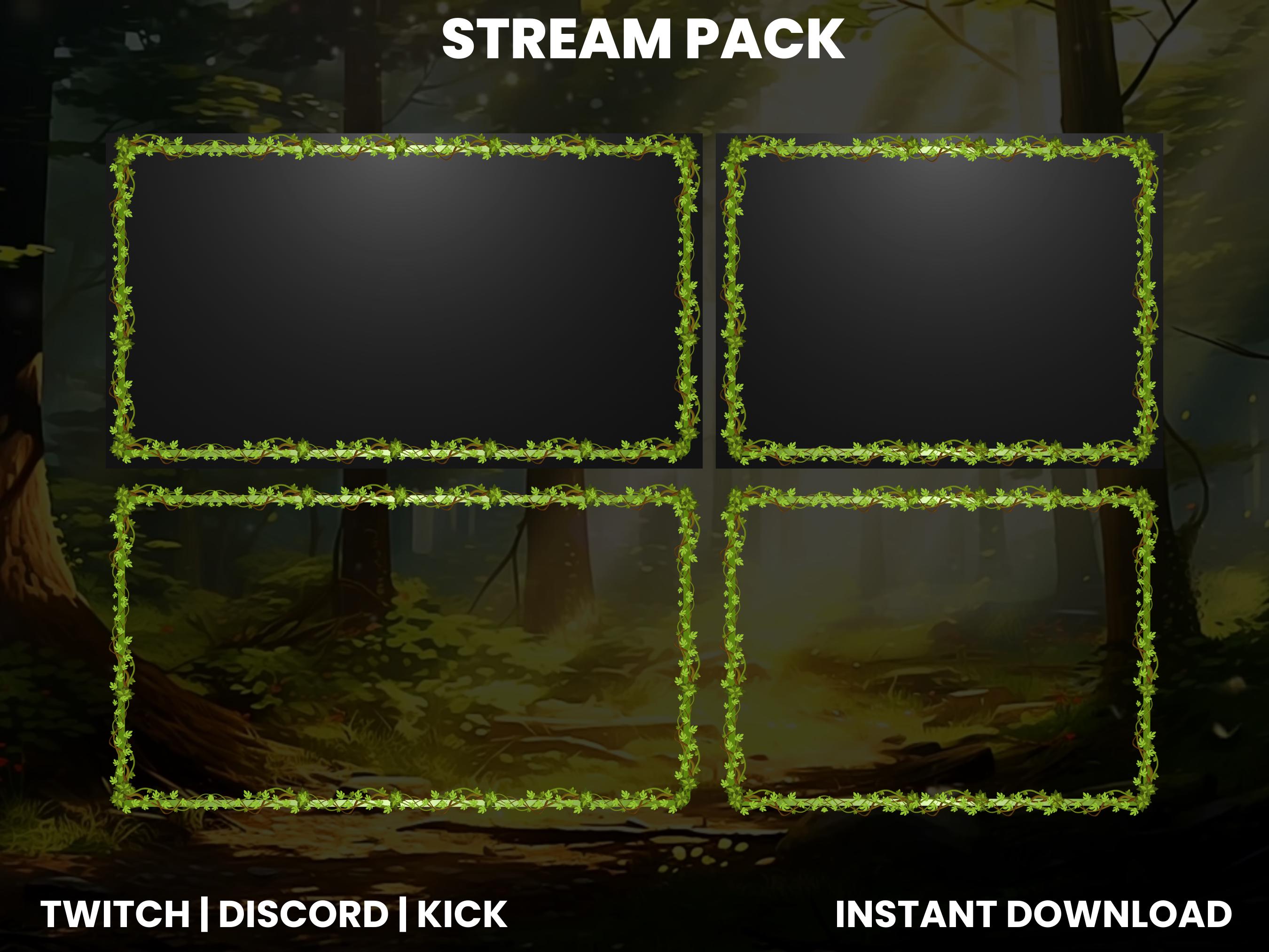 Green Forest Stream Package | Nature Twitch Overlay | Nature OBS ...
