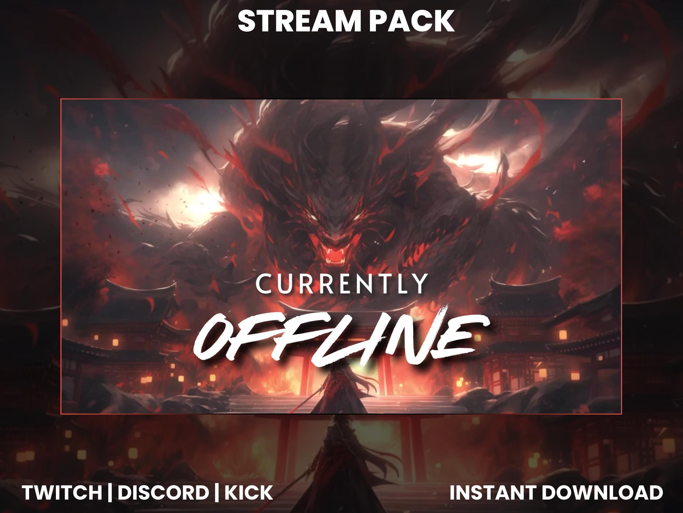 Fire Dragon-themed Overlays Dragon Stream Pack Dragon Twitch Stream ...