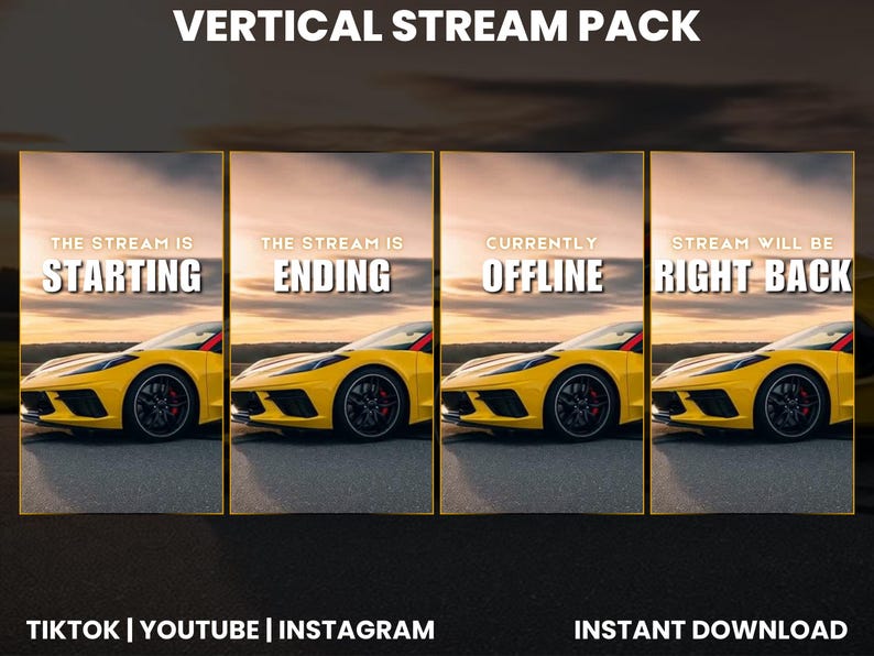 Mclaren Vertical Stream Pack | Tick Tock Car Overlays | Stream Pack ...