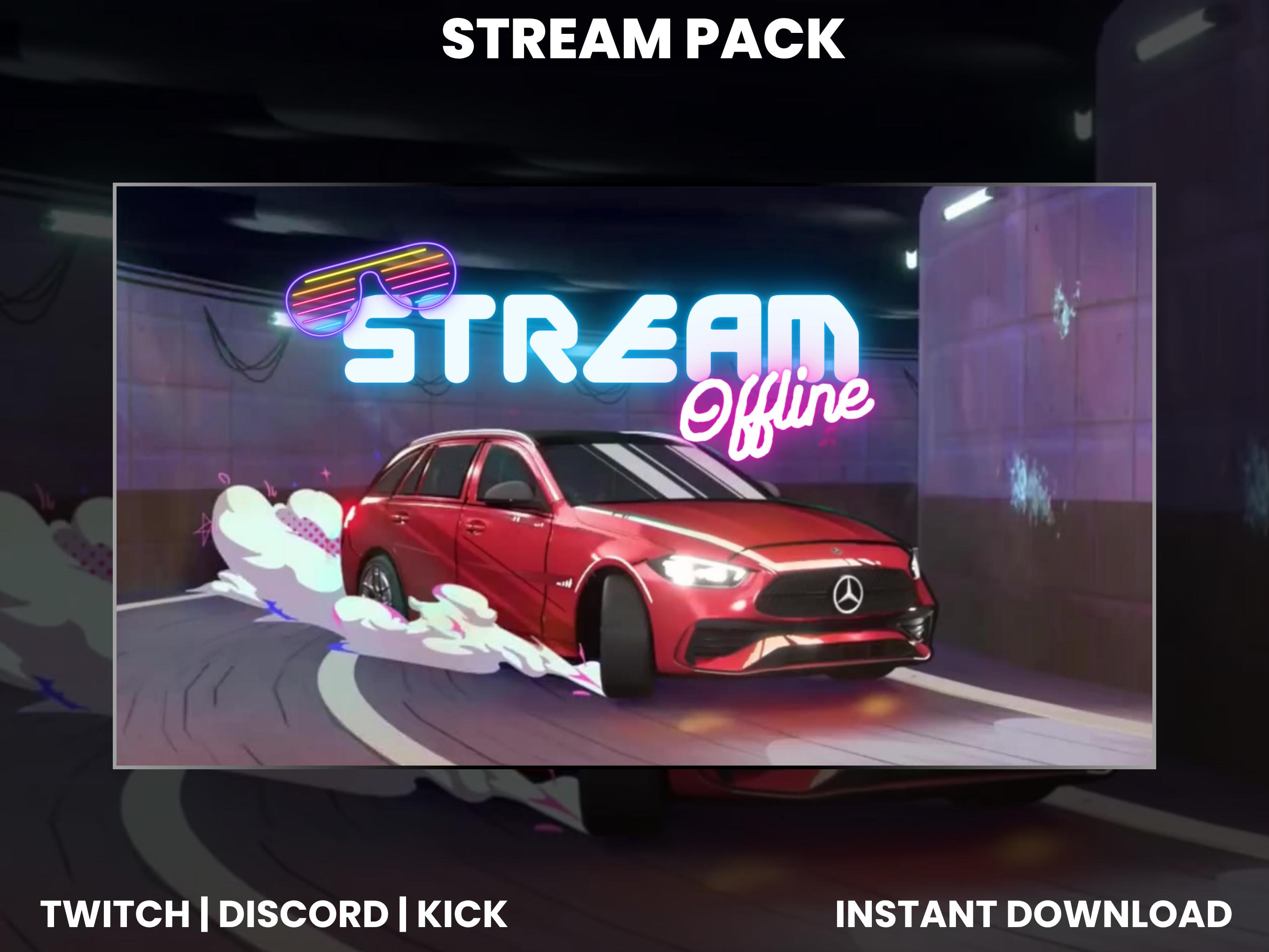 Drifting Car Stream Pack | Animated Twitch Overlays & Panels - Etsy