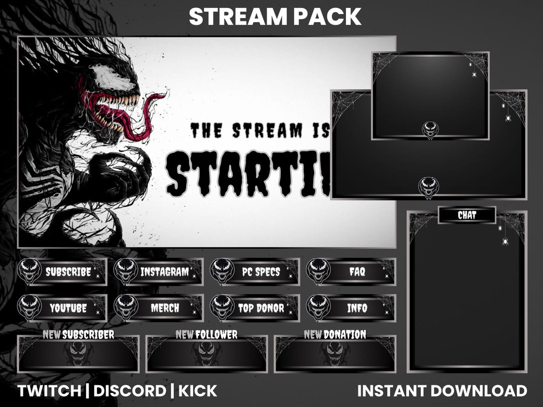 Twitch Screen Pack | Twitch Screen Overlay | Twitch Panels | Screens ...