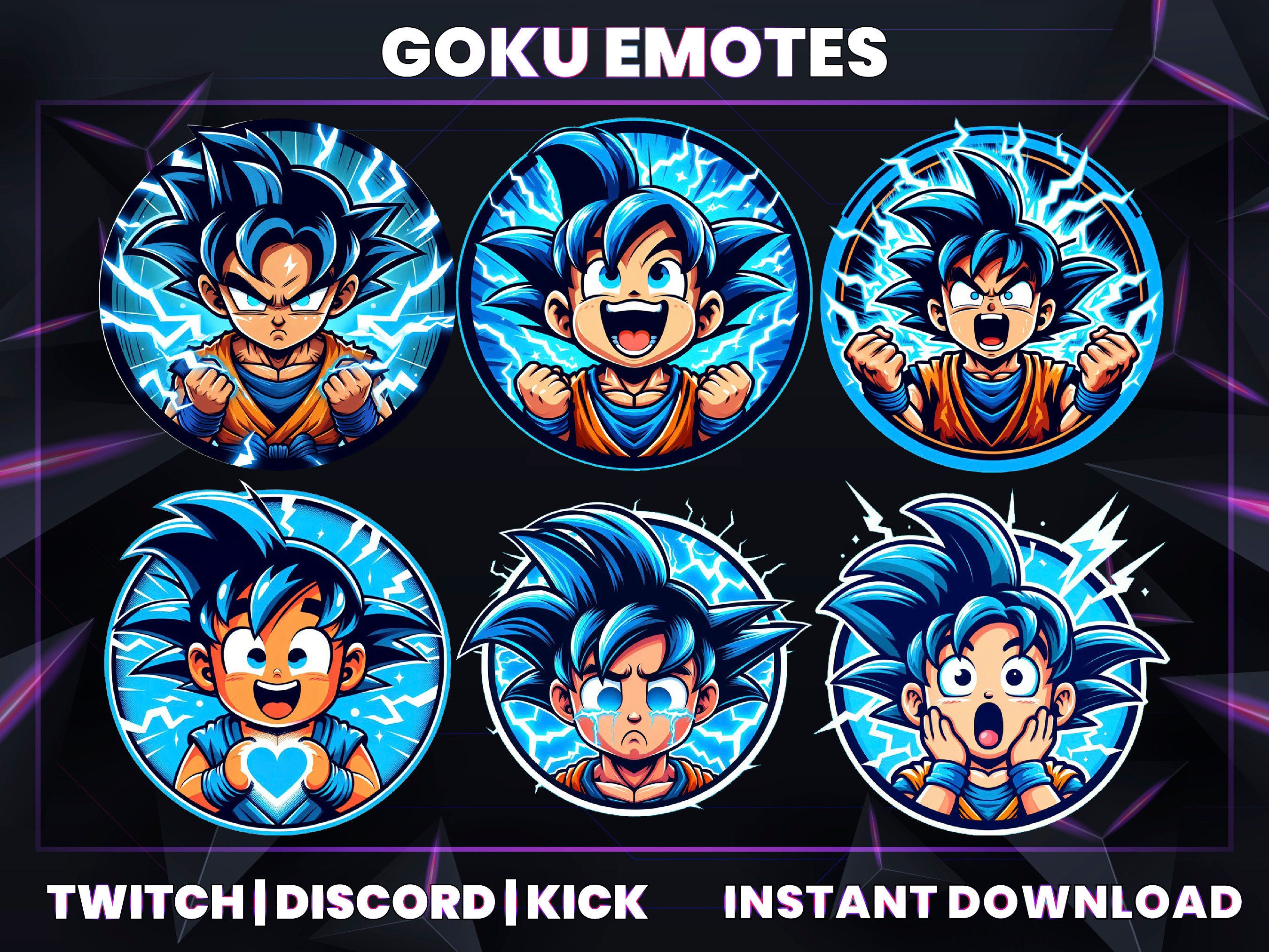 Kid Goku Twitch Sub Badges Kid Goku Bit Badges Kid Goku Emotes Kid Goku ...