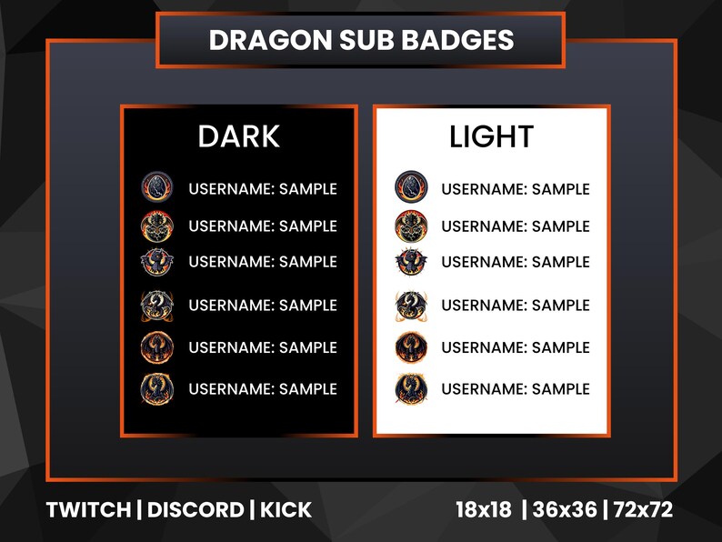 Dragon Twitch Sub Badges | Twitch Badges | Dragon Bit Badges | Twitch ...