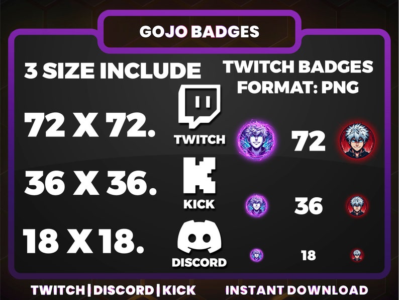 Exclusive Twitch Sub Badges Custom Bit Badges Anime-inspired Emotes for ...