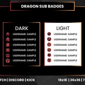 Red Dragon Twitch Sub Badges | Twitch Badges | Dragon Bit Badge ...