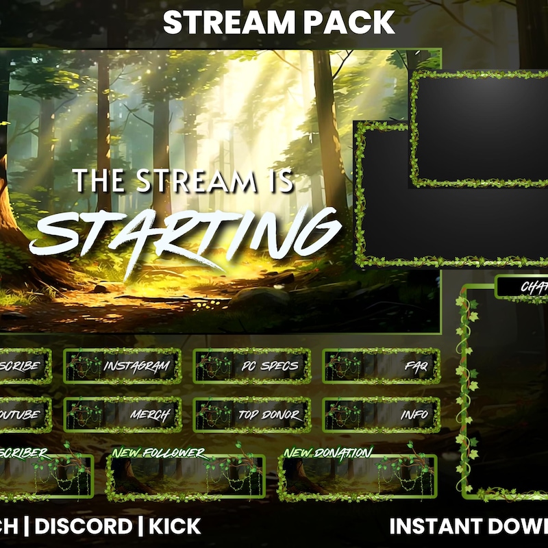 Nature Twitch Overlay - Etsy