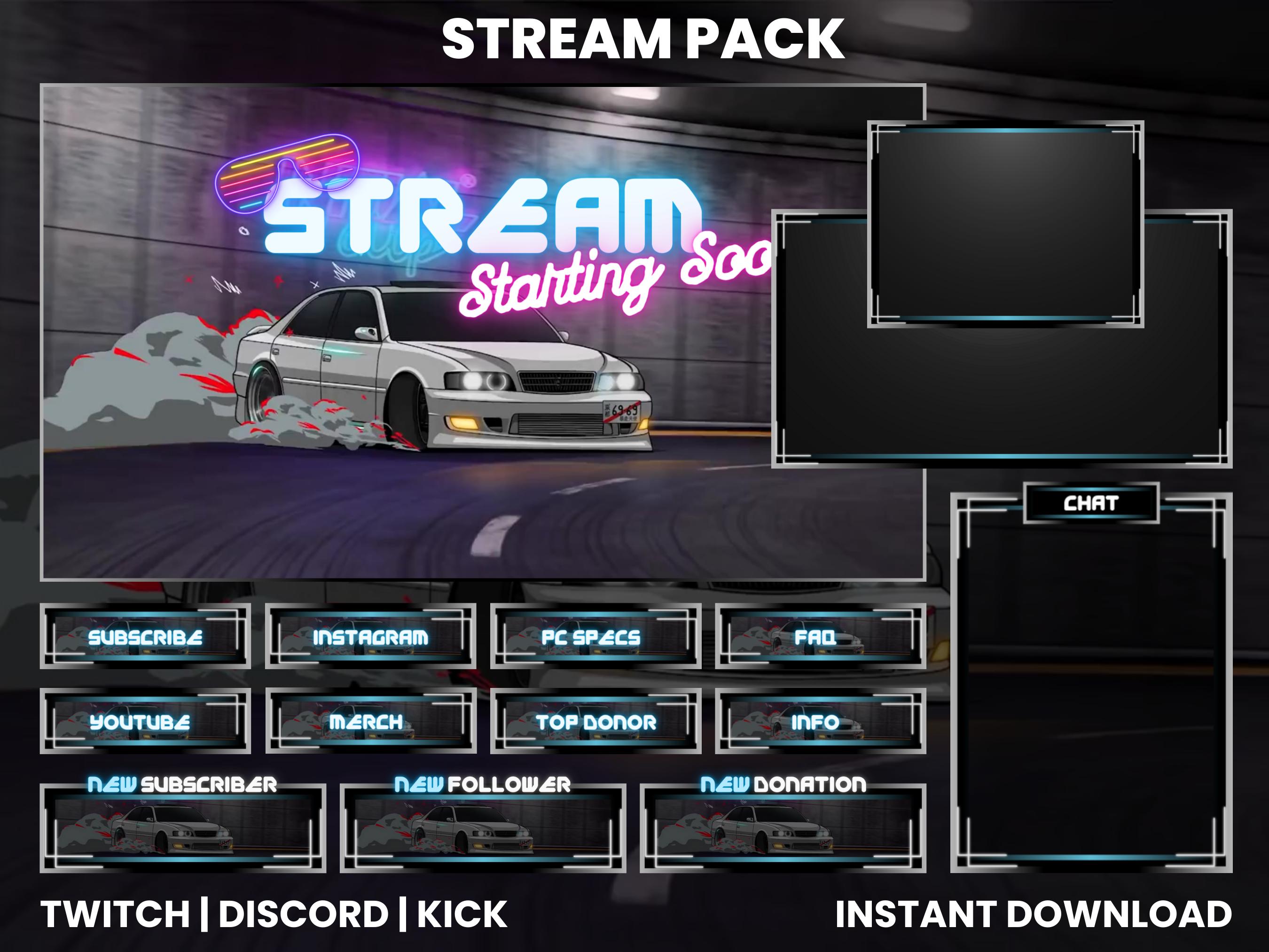 Car Themed Stream Pack | Car Overlays | Twitch Stream Pack |twitch Car ...