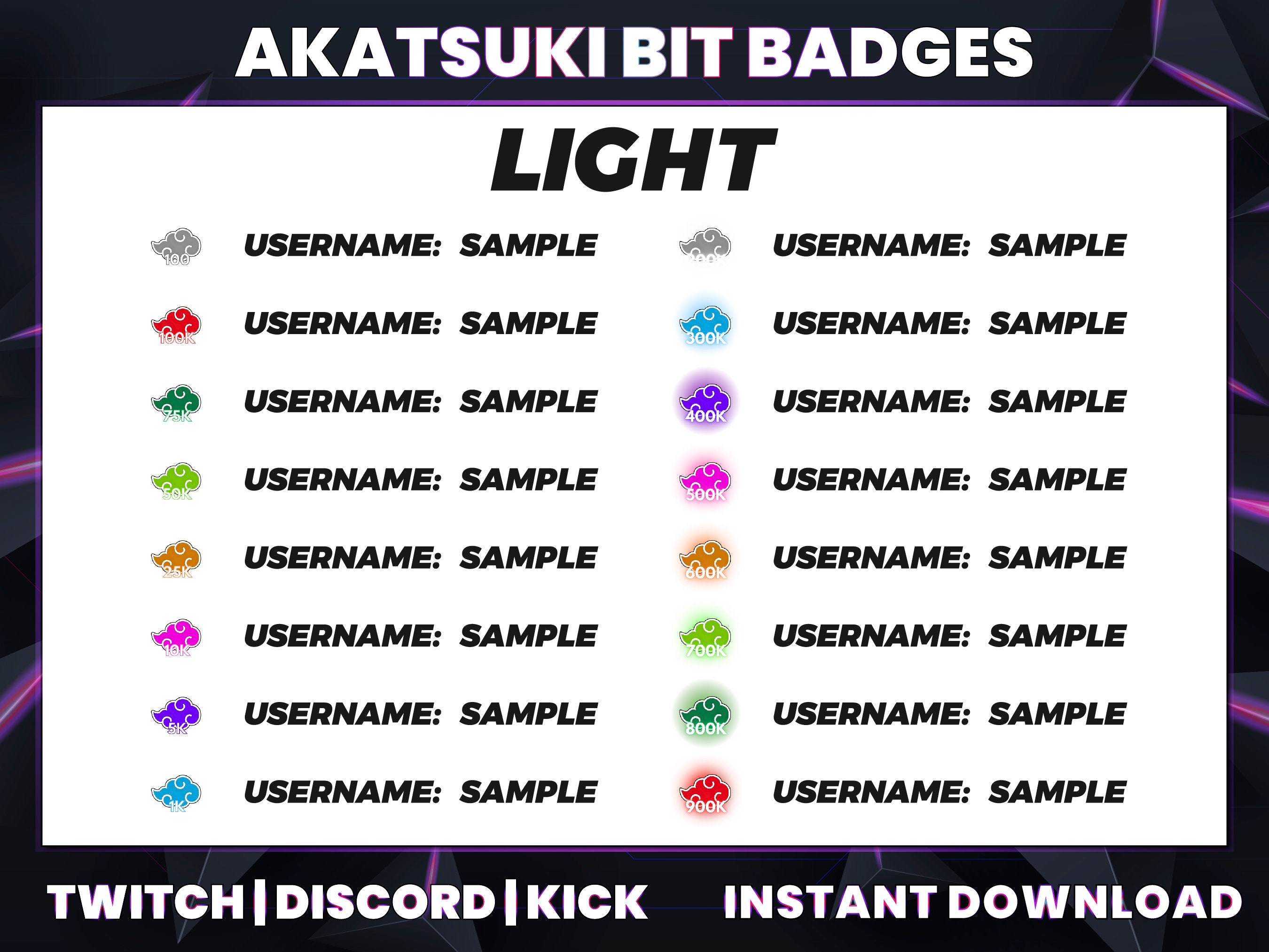 Twitch Bit Badges | Twitch Sub Badges | Bit Badges Twitch | Founders ...