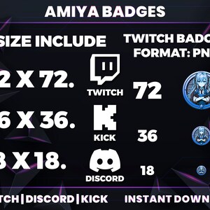 Badges for Twitch Sub & Bit Badges Anime Emotes Sub Badges Bit Badges ...