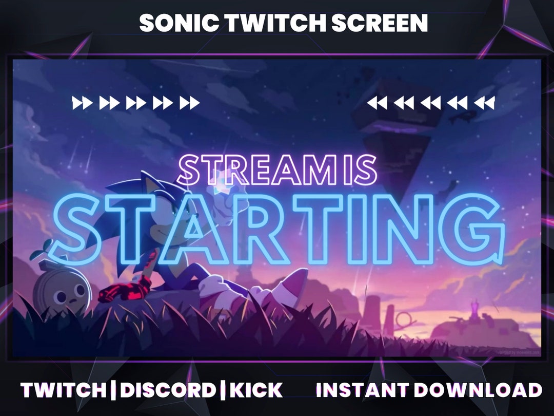 Custom Sonic Screen for Twitch Sonic the Hedgehog Theme Sonic Sonic ...