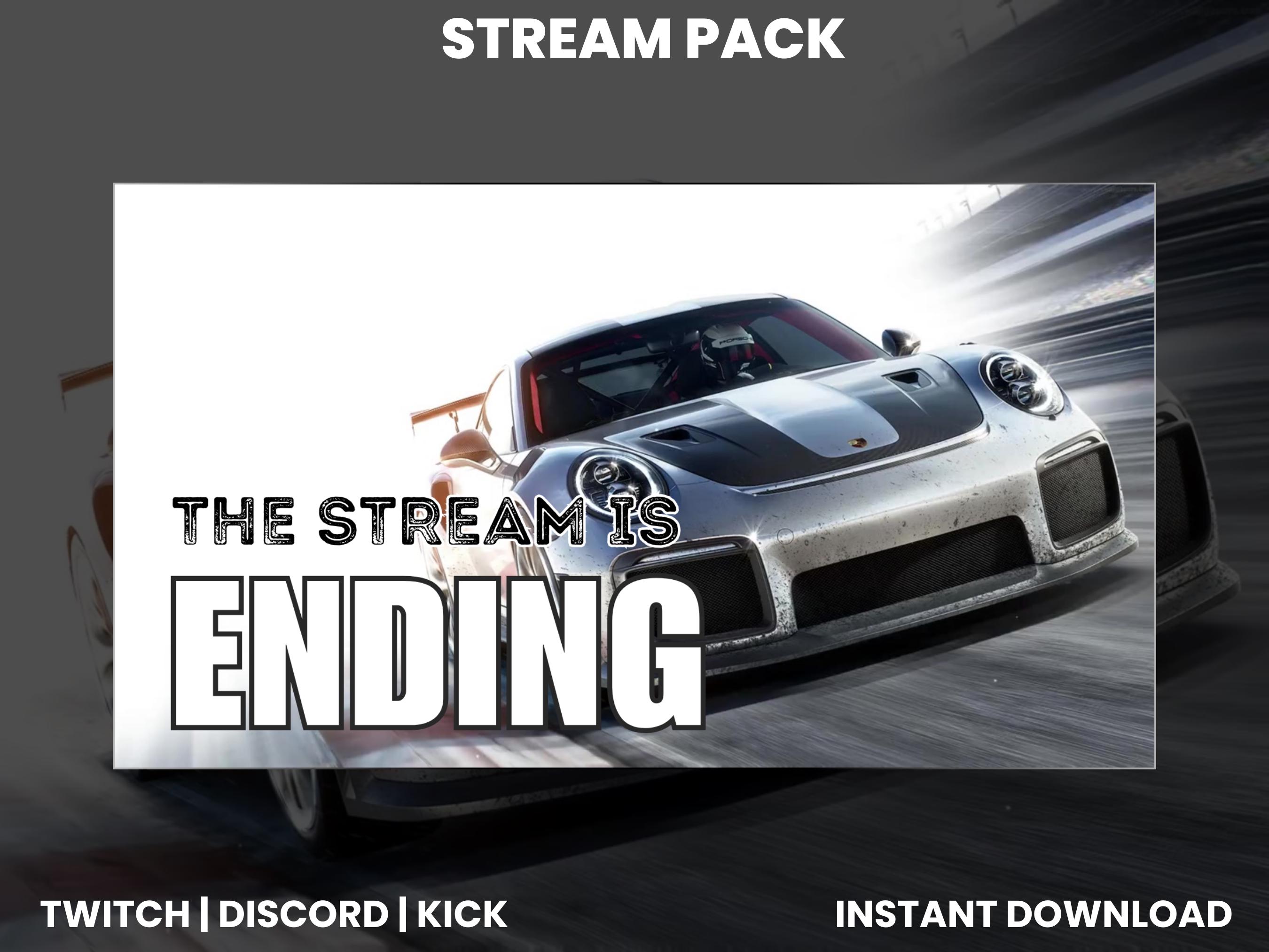 Grey Porsche Stream Pack | Car Overlays | Twitch Stream Pack |racing ...