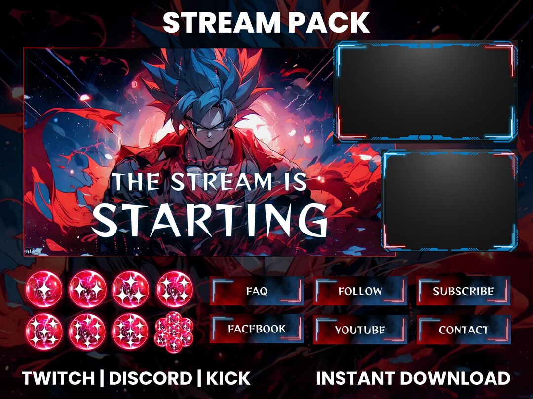 Twitch Stream Pack Twitch Screen Overlay Animated Webcam Twitch Screens ...
