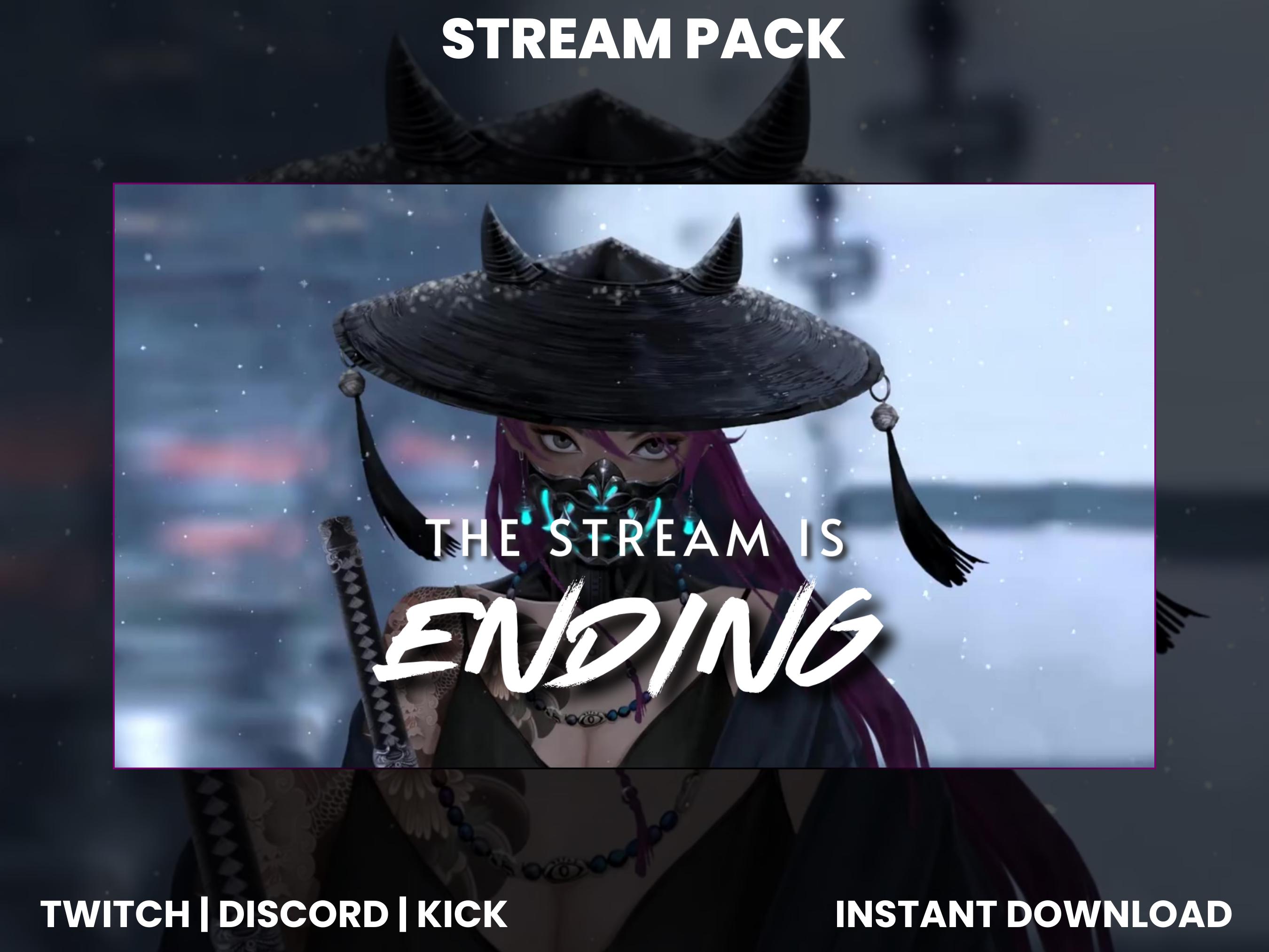 Samurai Girl Stream Pack | Anime Samurai Alerts | Warrior| Webcam ...