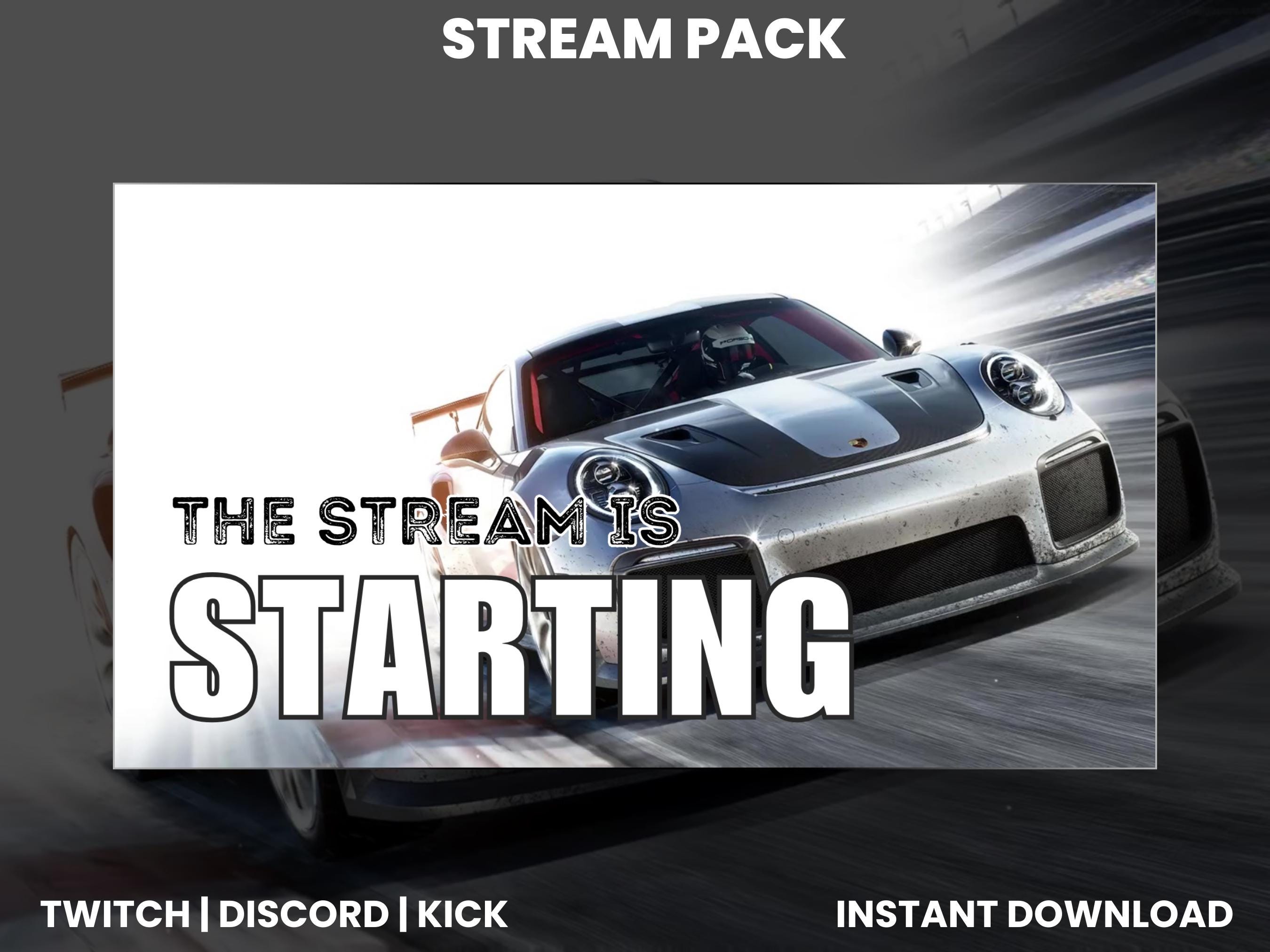 Grey Porsche Stream Pack | Car Overlays | Twitch Stream Pack |racing ...