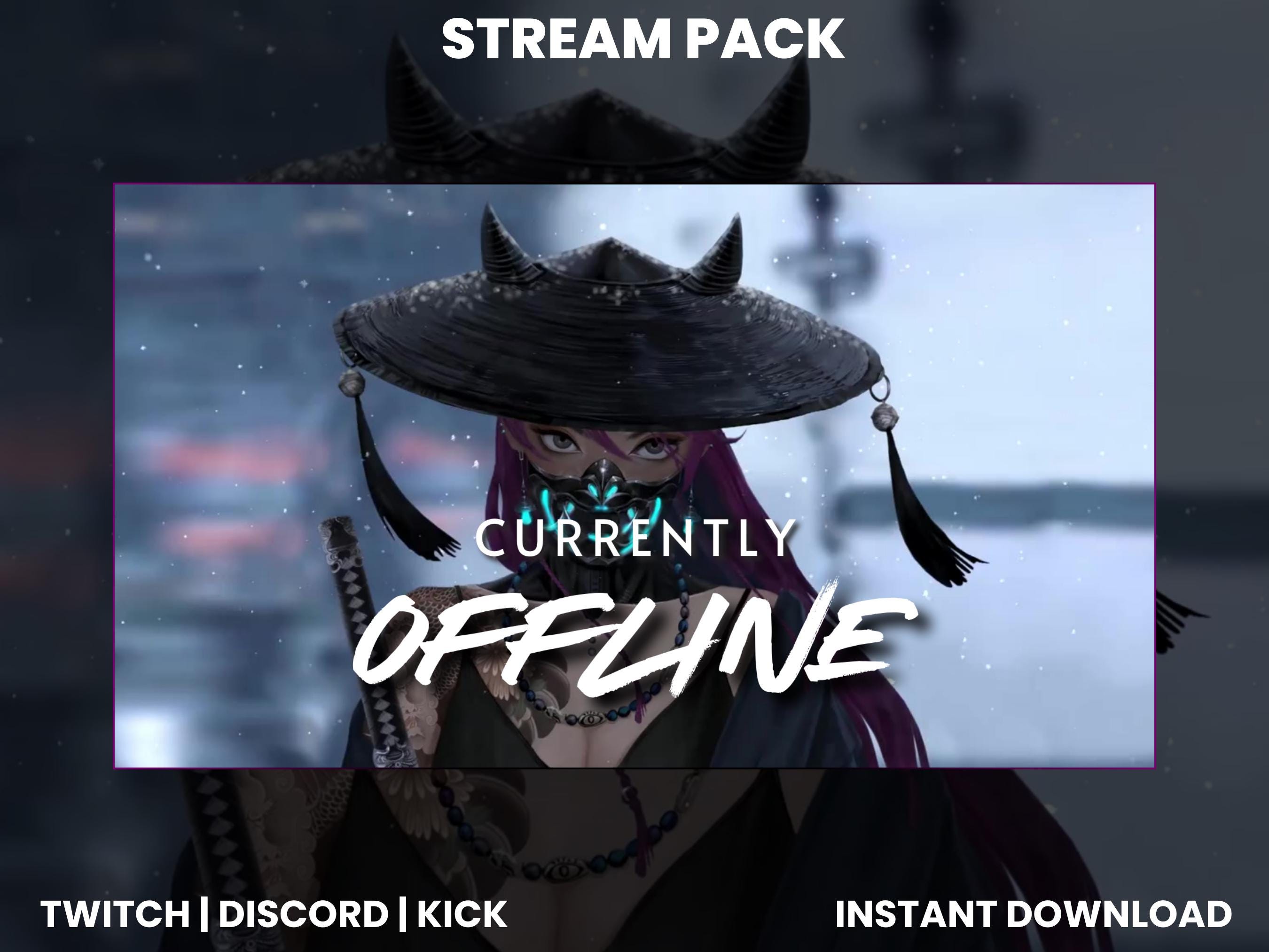 Samurai Girl Stream Pack | Anime Samurai Alerts | Warrior| Webcam ...