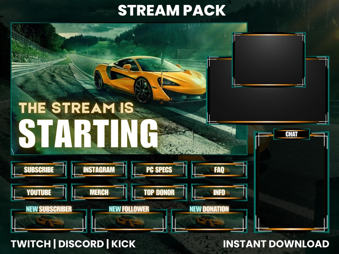 Mclaren Stream Pack | Car Overlays | Car Stream Pack | Screen Overlay ...