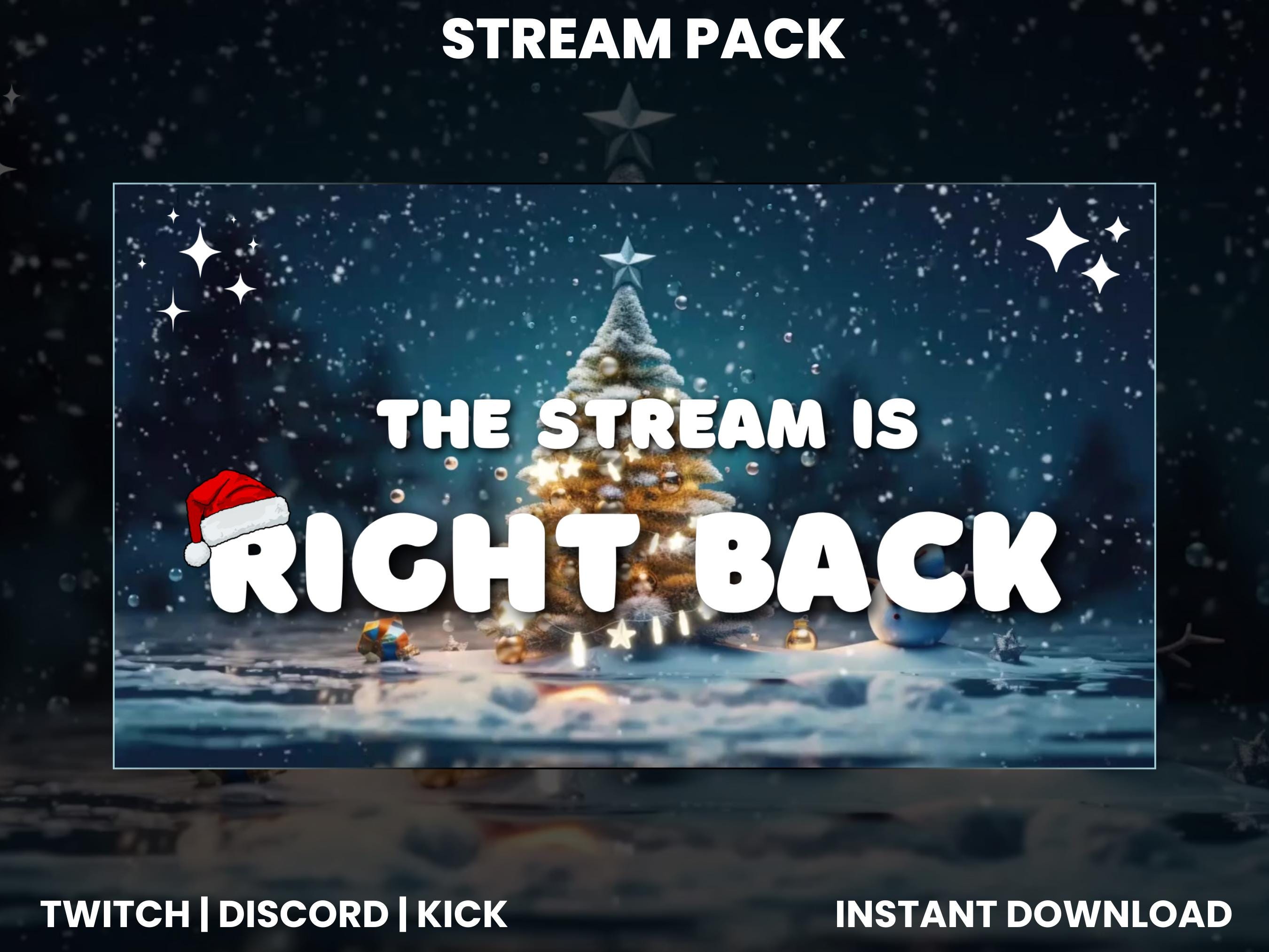 Christmas Snow Twitch Stream Pack | Animated Overlay, Alerts, Panels - Etsy